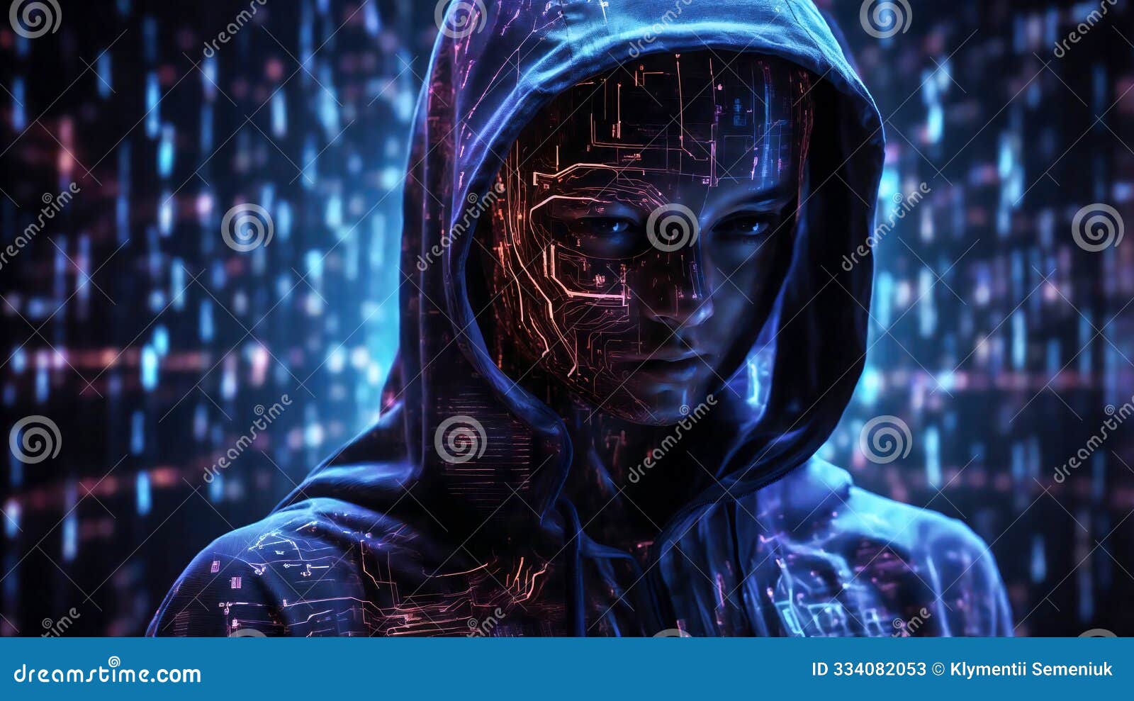 Anonymous Binary Code Hacker Under the Jacket Hood with Generative Ai ...