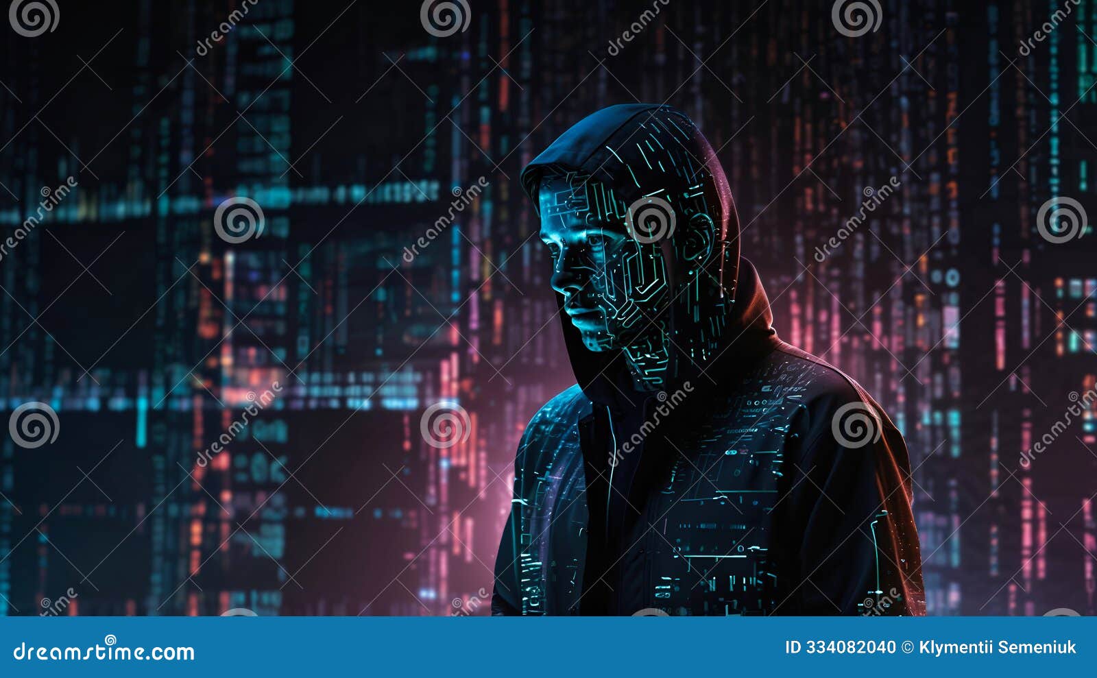 Anonymous Binary Code Hacker Under the Jacket Hood with Generative Ai ...