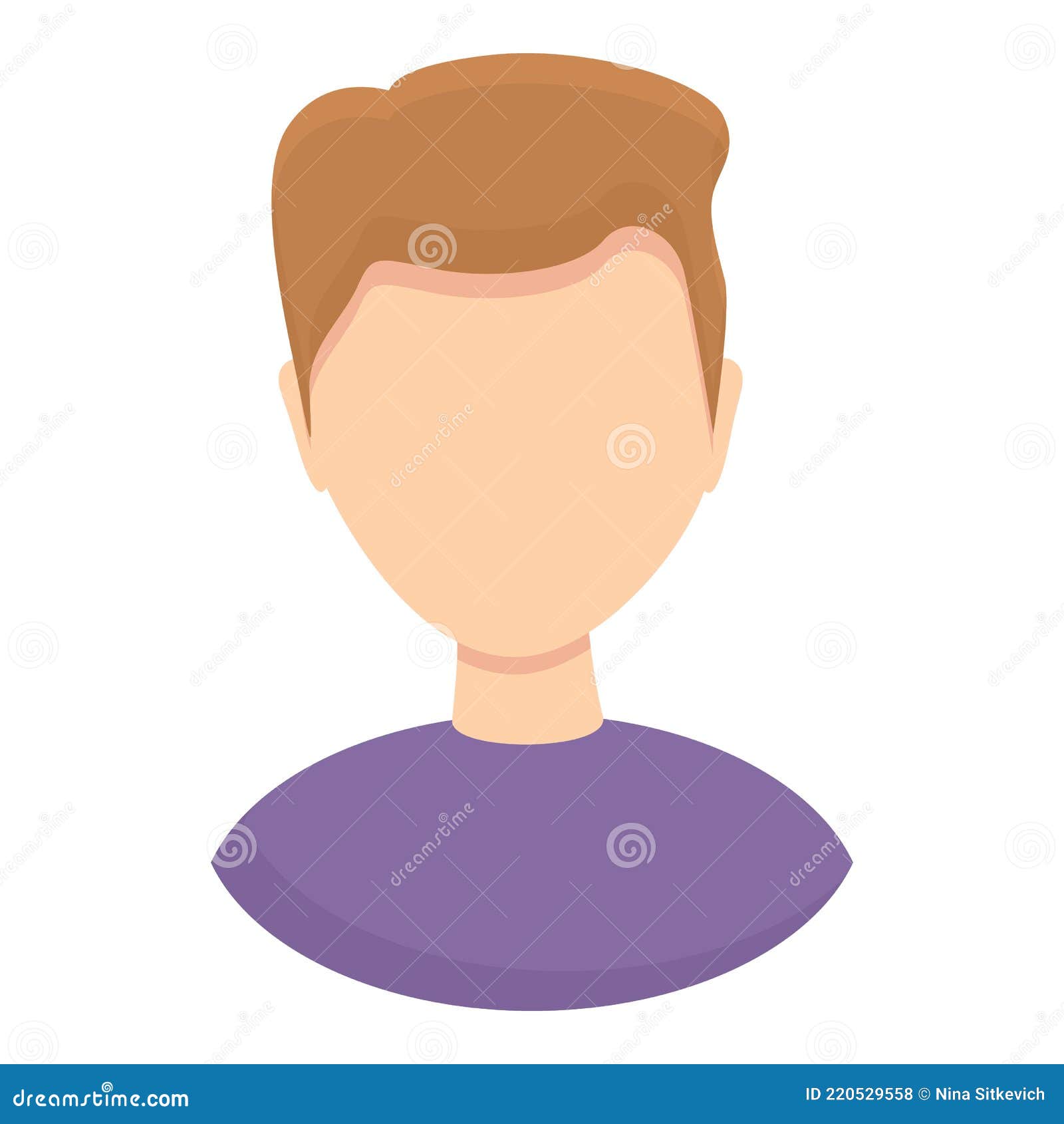 Anonymous Boy Icon, Cartoon Style Stock Vector - Illustration of ...