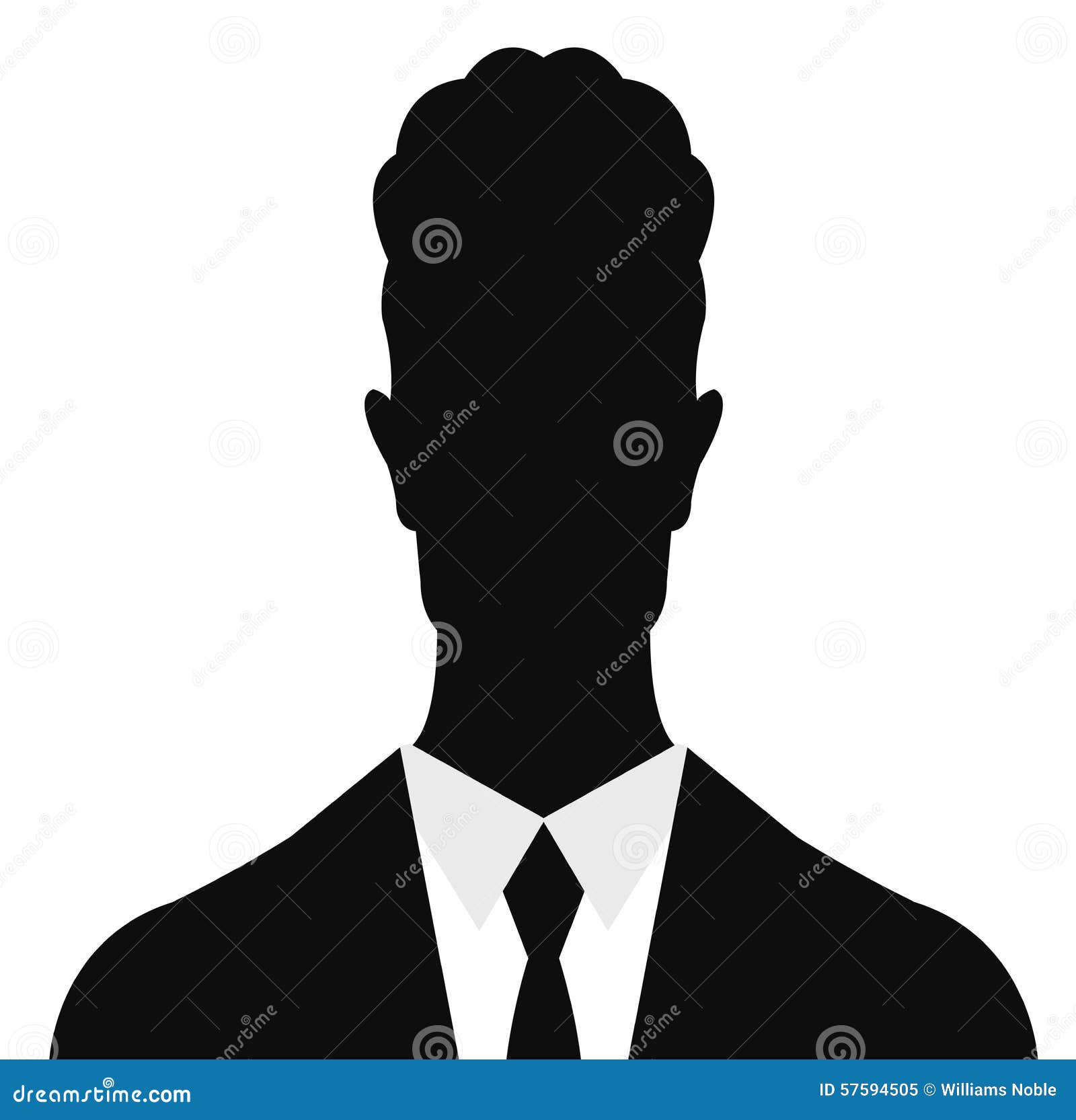 Anonymous Man In A Business Suit. Question Mark On The Face. Cartoon ...