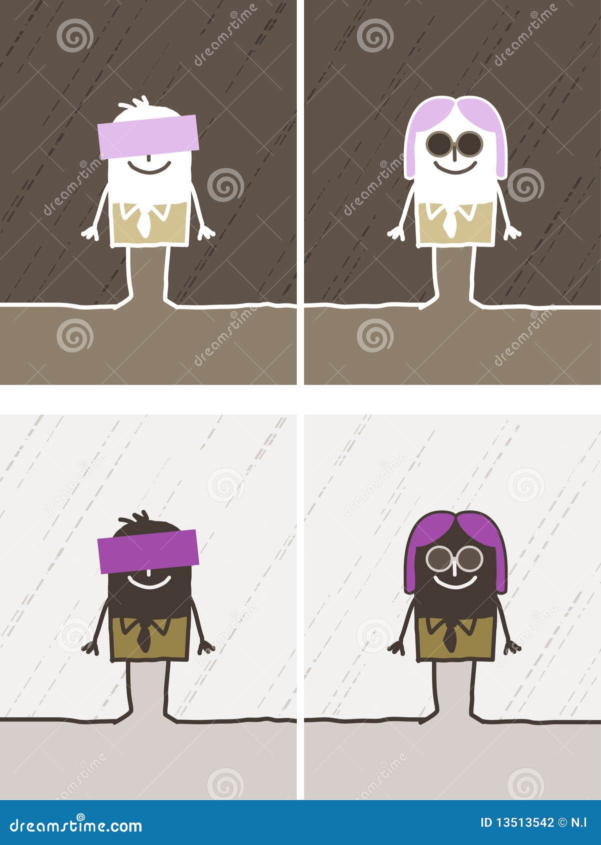 Anonymous colored cartoon stock vector. Illustration of security - 13513542