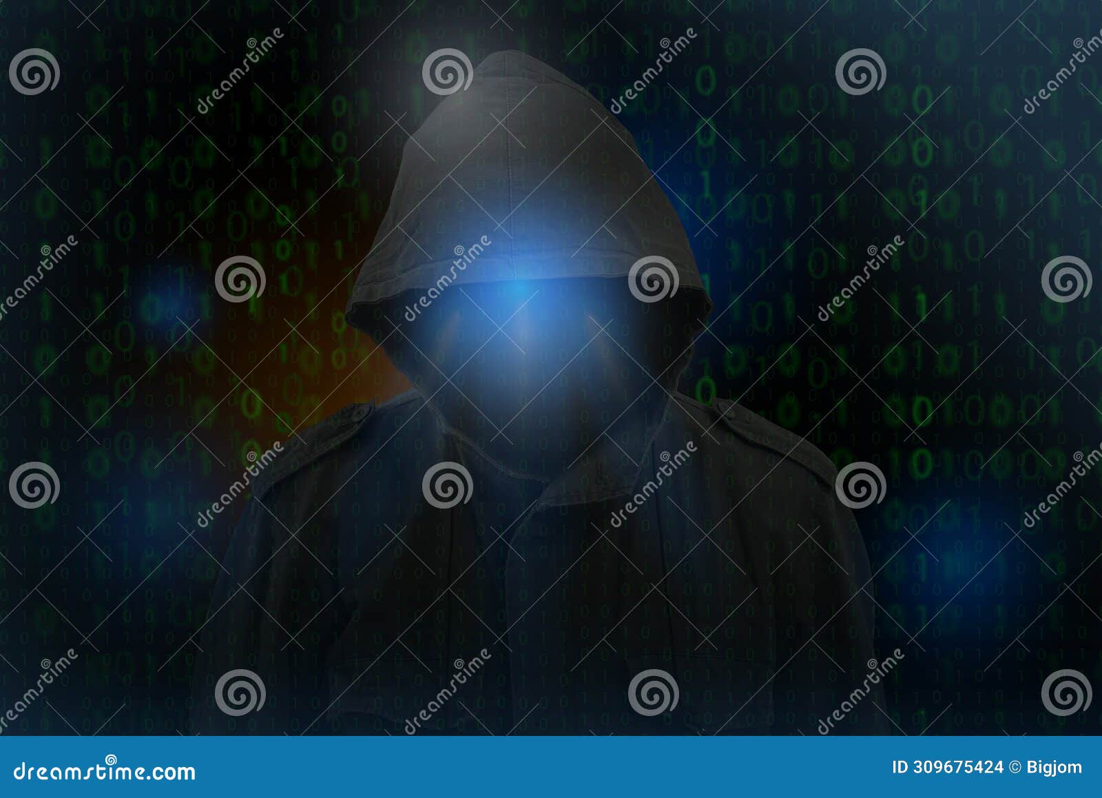 Anonymous Computer Hacker Over Abstract Digital Background. Cyberhacks ...