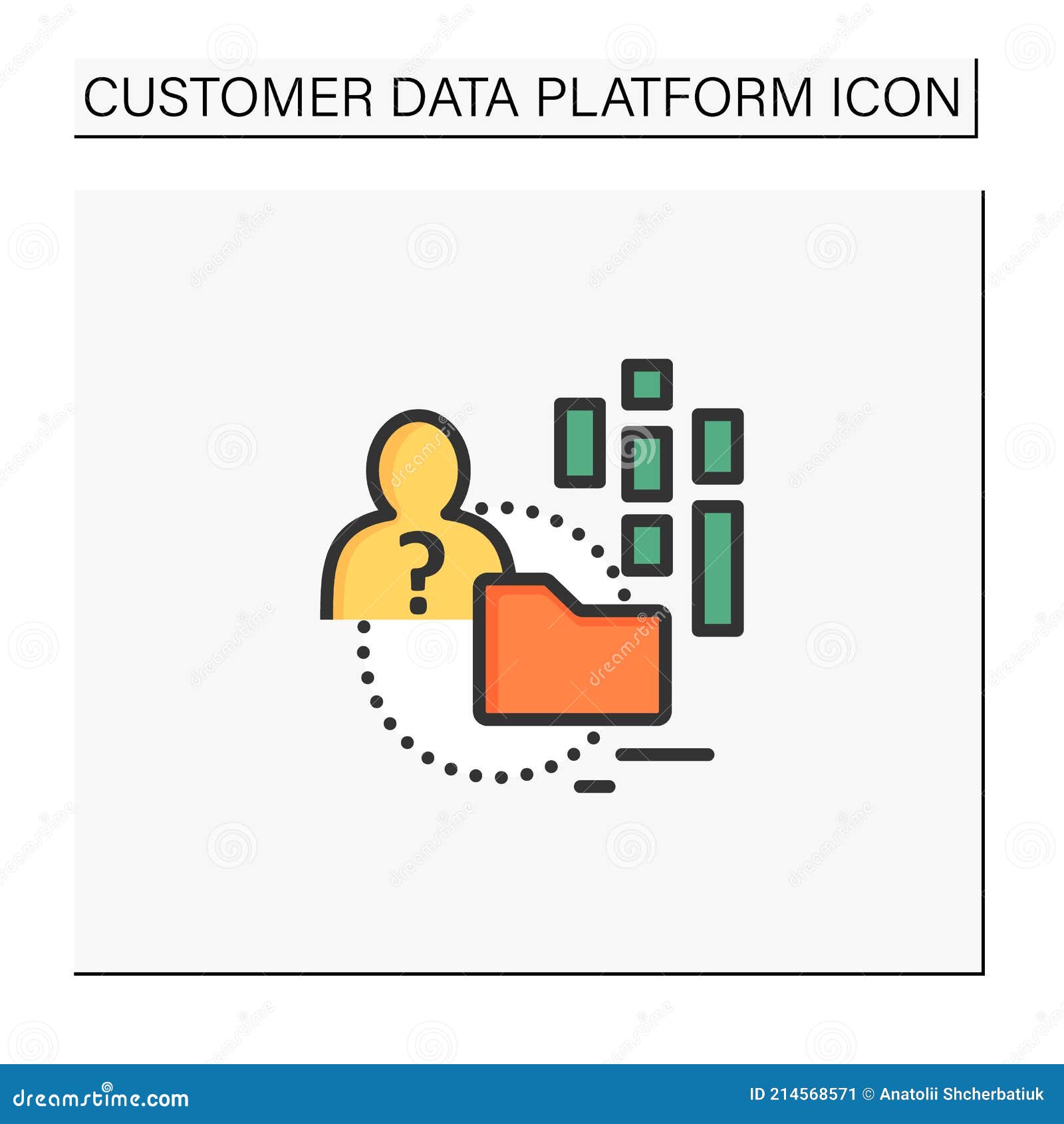 Anonymous data color icon stock vector. Illustration of business ...
