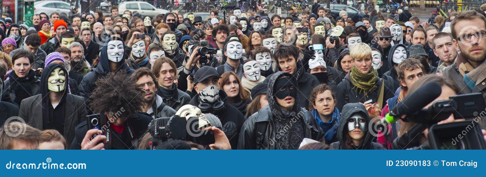 Anonymous Demonstration Against Internet ACTA Editorial Stock Photo ...