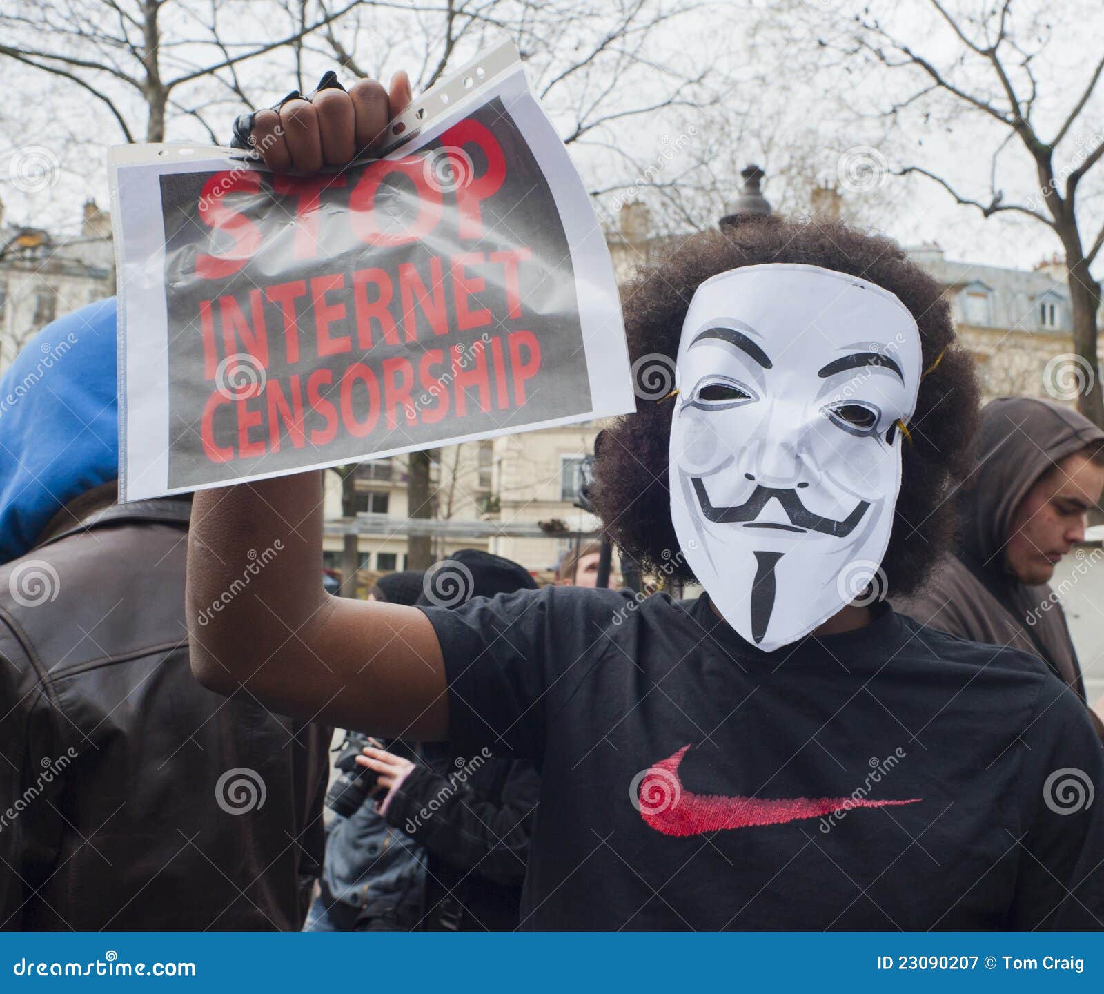 Anonymous Demonstration Against Internet ACTA Editorial Photography ...