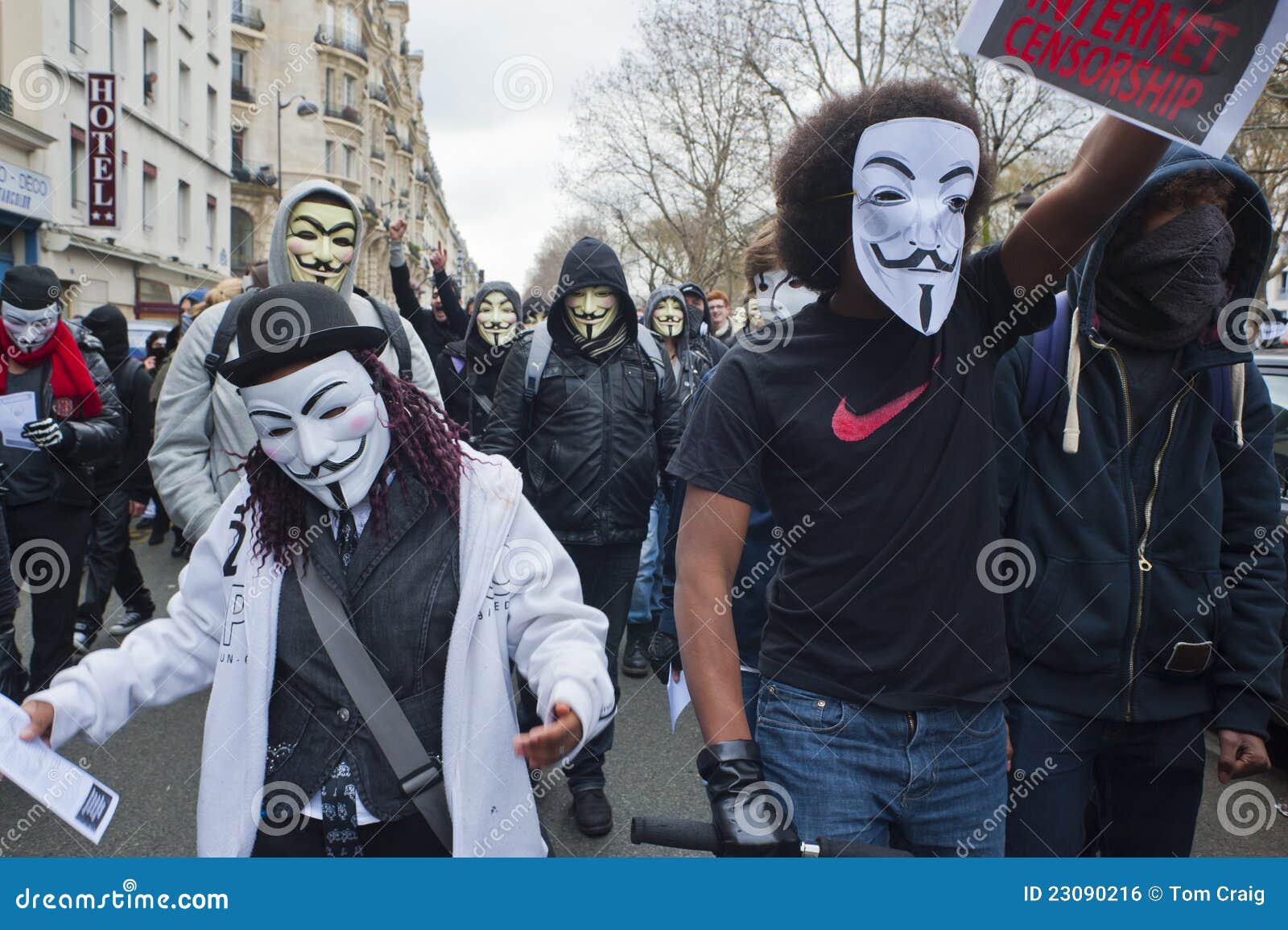 Anonymous Demonstration Against Internet ACTA Editorial Photo - Image ...