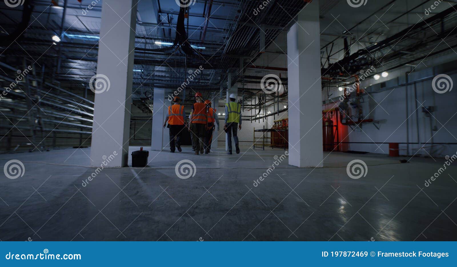 Anonymous Employees Working in Spacious Workshop Stock Image - Image of ...