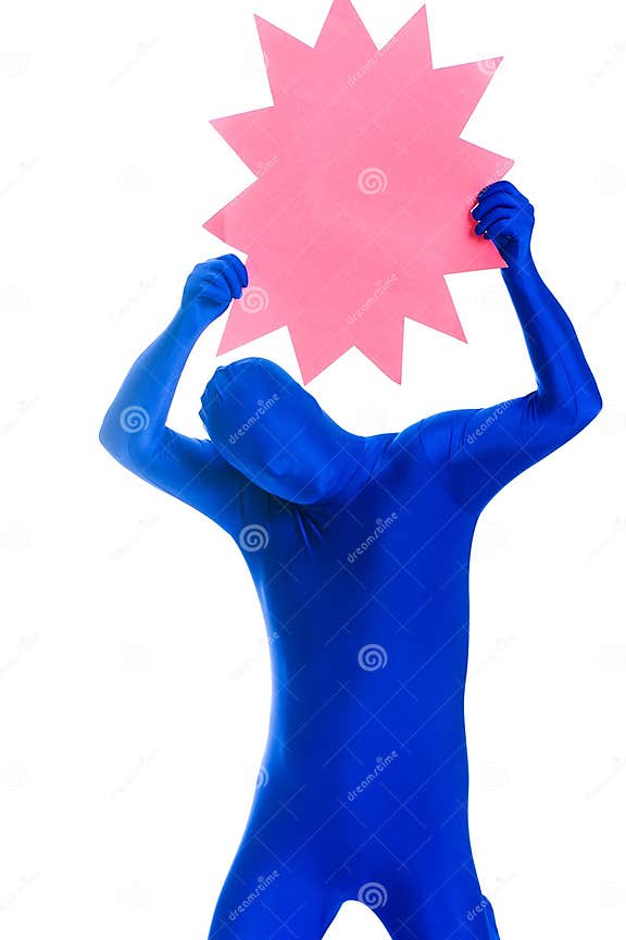 Anonymous, Faceless Man Holding a Blank Sign Stock Image - Image of ...
