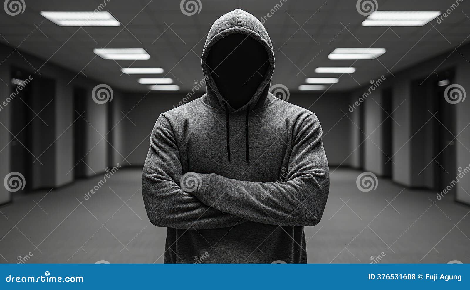 Anonymous Figure In Futuristic Laboratory Featuring Complex Technology ...