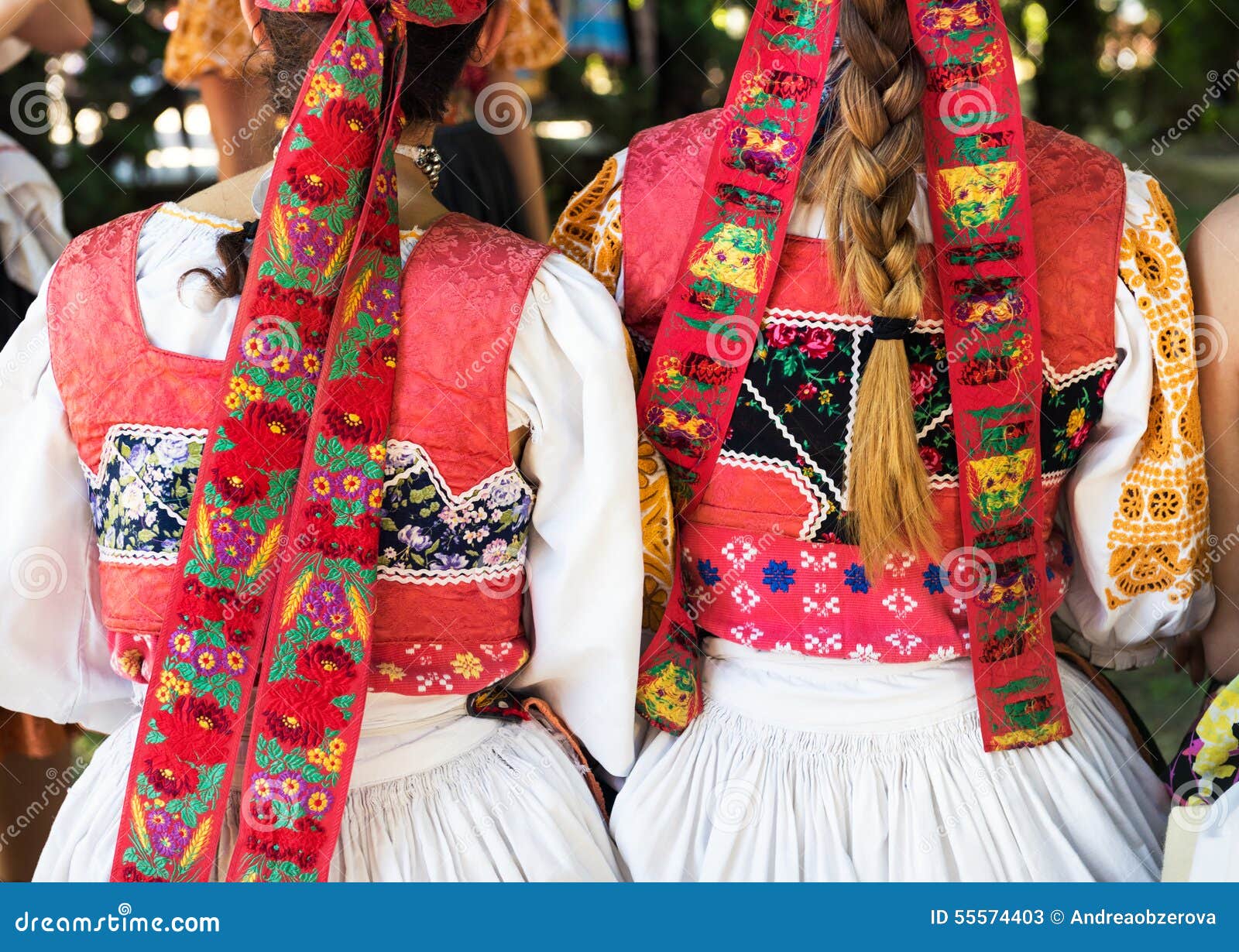 Anonymous Girls in Folklore Costumes Stock Image - Image of colorful ...