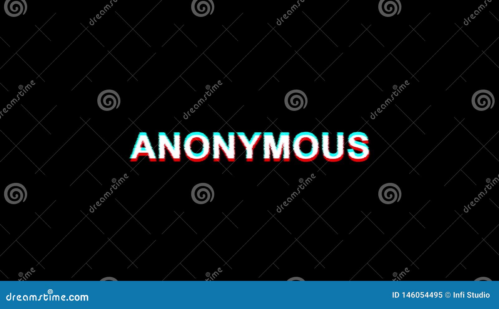 Anonymous Glitch Effect Text Digital TV Distortion 4K Loop Animation ...