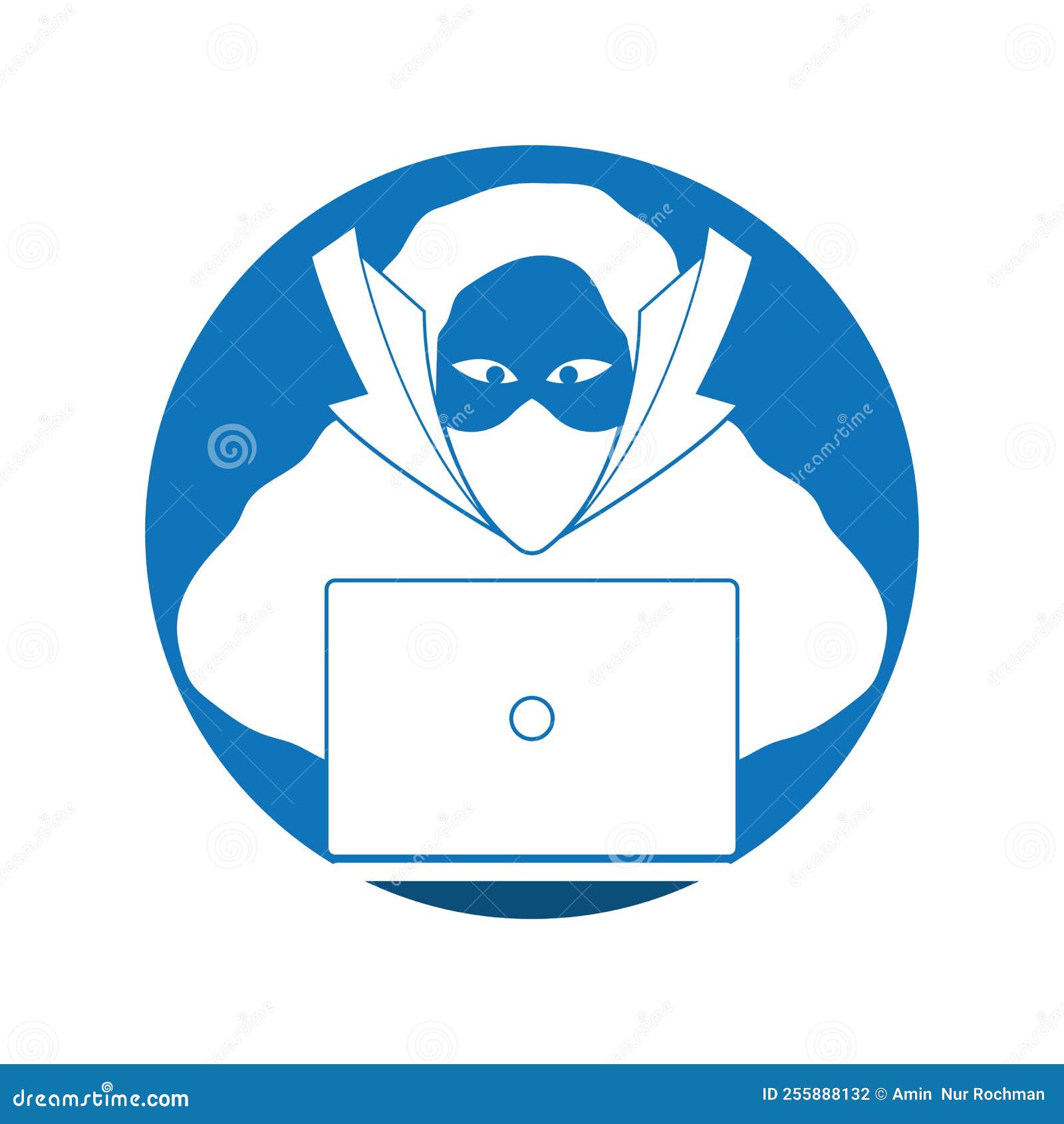 Anonymous Hacker Character Illustration Vector Design Stock Vector ...