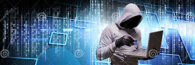 Anonymous Hacker with Computer Code Binary Interface Stock Photo - Image of flare, hoodie: 107895588