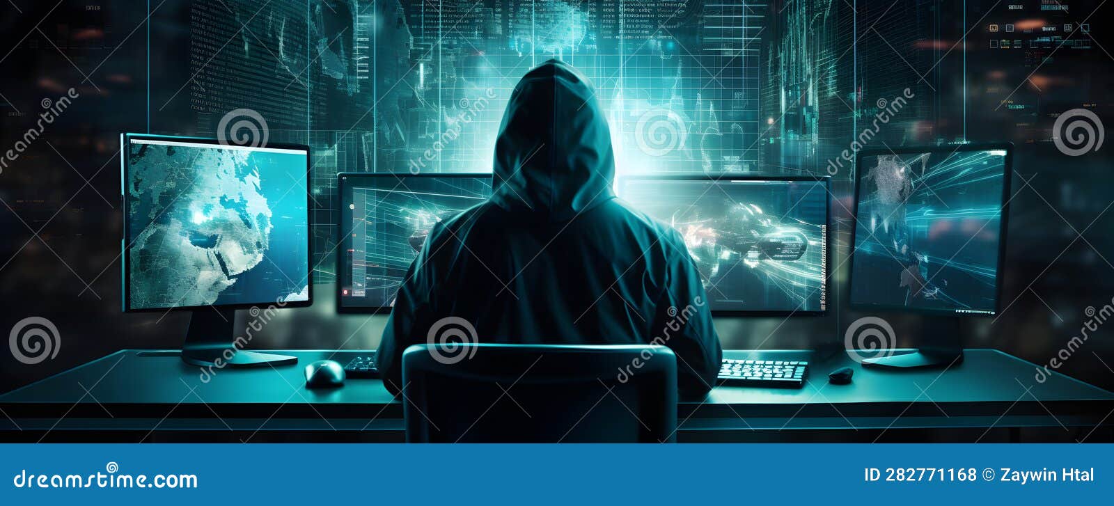 Anonymous Hacker. Concept of Dark Web, Cybercrime, Cyberattack, Etc. AI ...