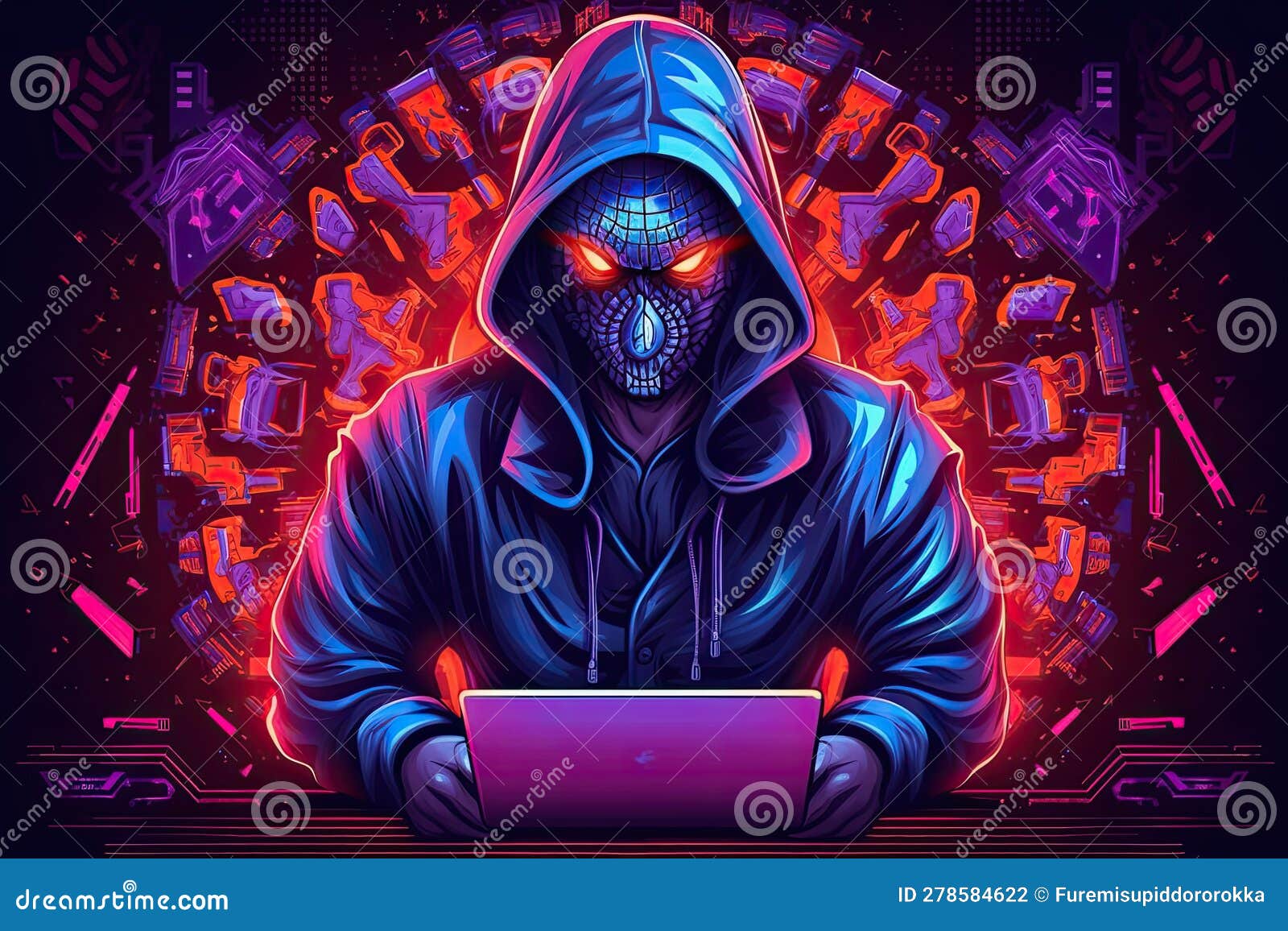 Anonymous Hacker. Concept of Hacking Cybersecurity, Cybercrime ...