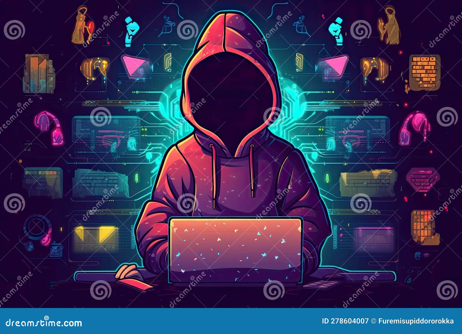 Anonymous Hacker. Concept of Hacking Cybersecurity, Cybercrime ...