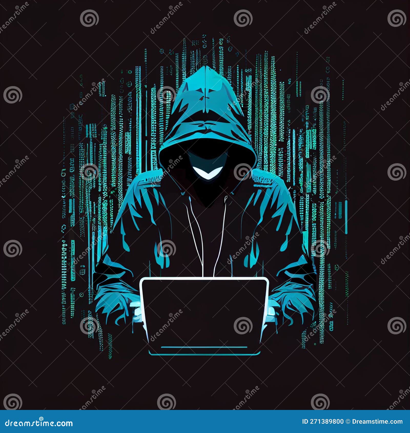 Anonymous Hacker Concept Of Hacking Cybersecurity Cybercrime Cyberattack Etc Stock