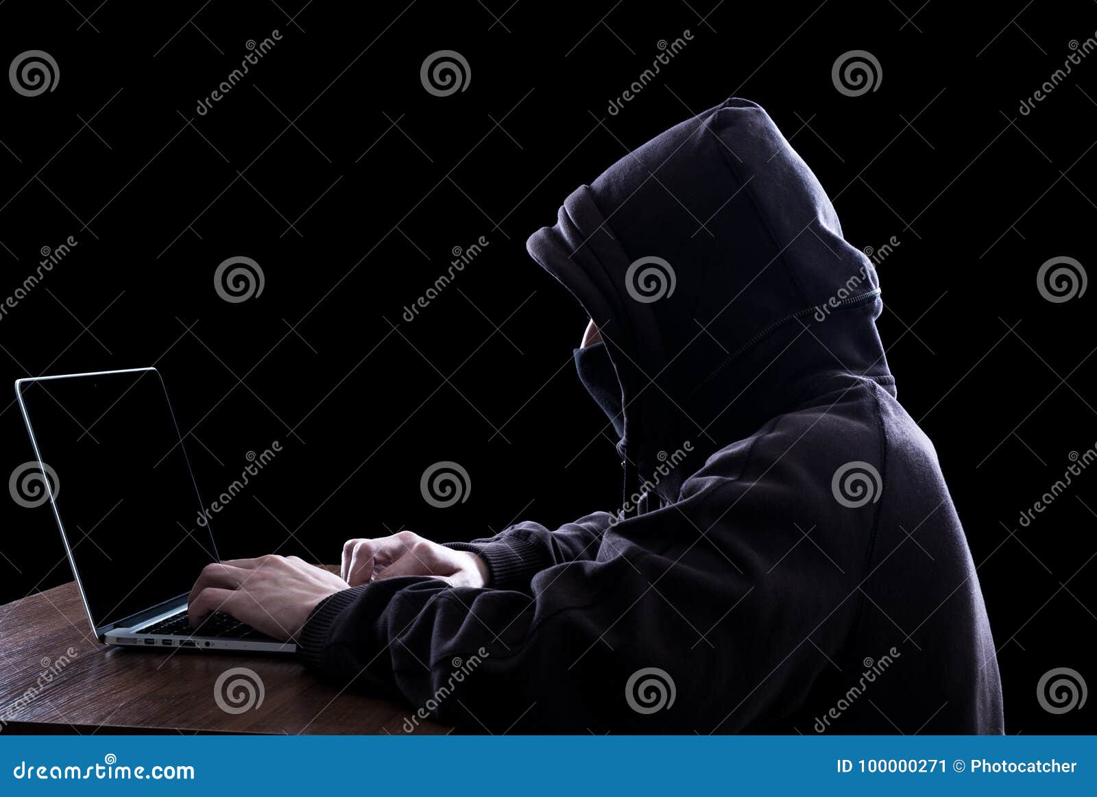 Anonymous Hacker in the Dark Stock Image - Image of crime, enter: 100000271