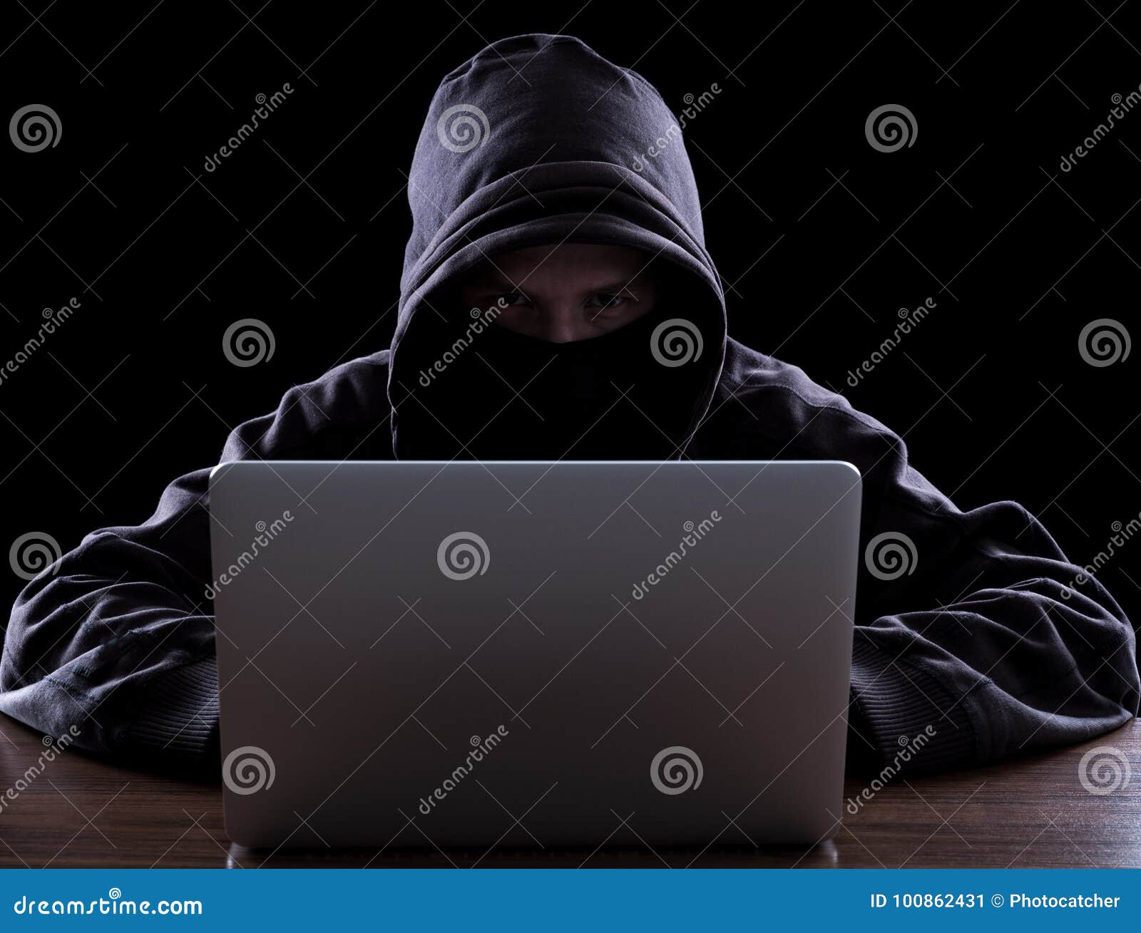 Anonymous Hacker in the Dark Stock Image - Image of hack, danger: 100862431