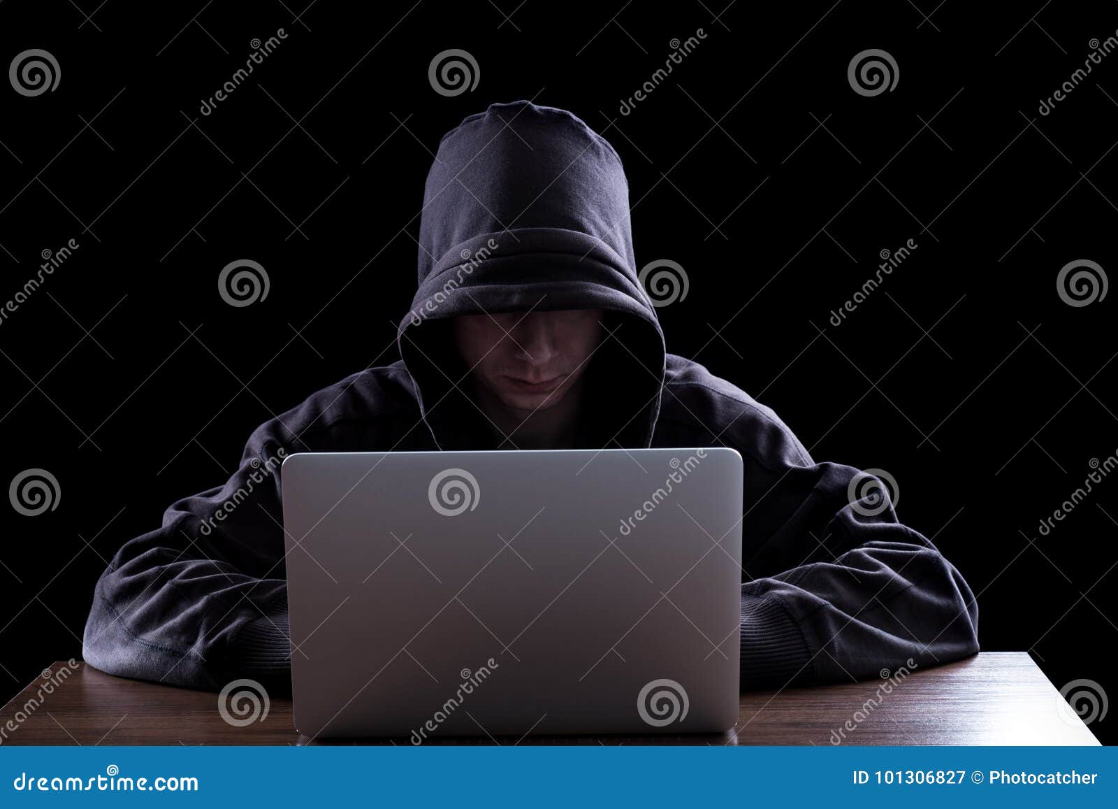 Anonymous Hacker in the Dark Stock Image - Image of network, phishing ...