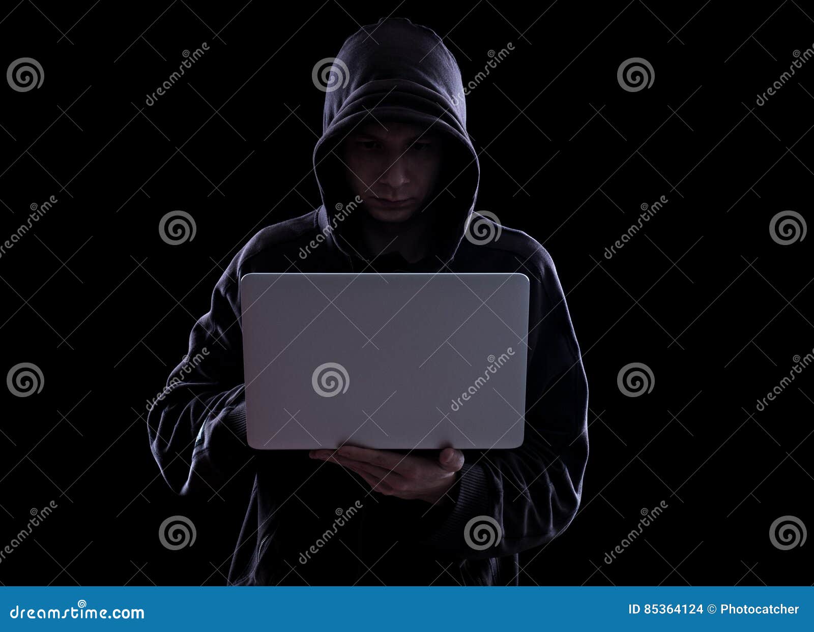Anonymous Hacker in the Dark Stock Photo - Image of data, hacking: 85364124