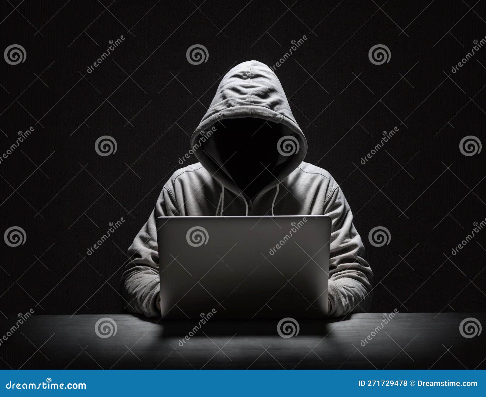 Anonymous Hacker without Face Typing Computer Laptop. Concept of Hacking Cybersecurity ...