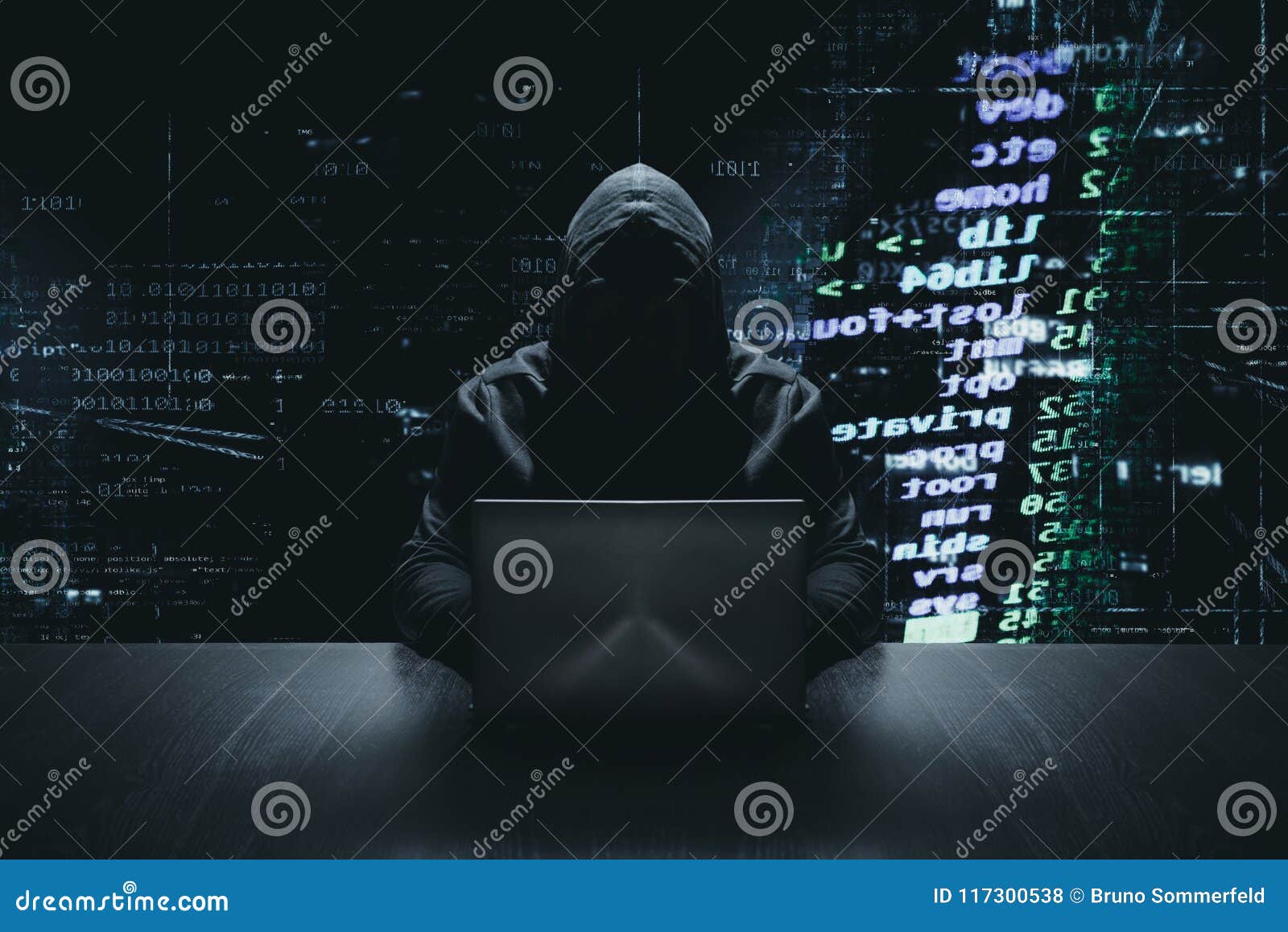 Anonymous Hacker with His Computer Cybercrime Stock Photo - Image of ...
