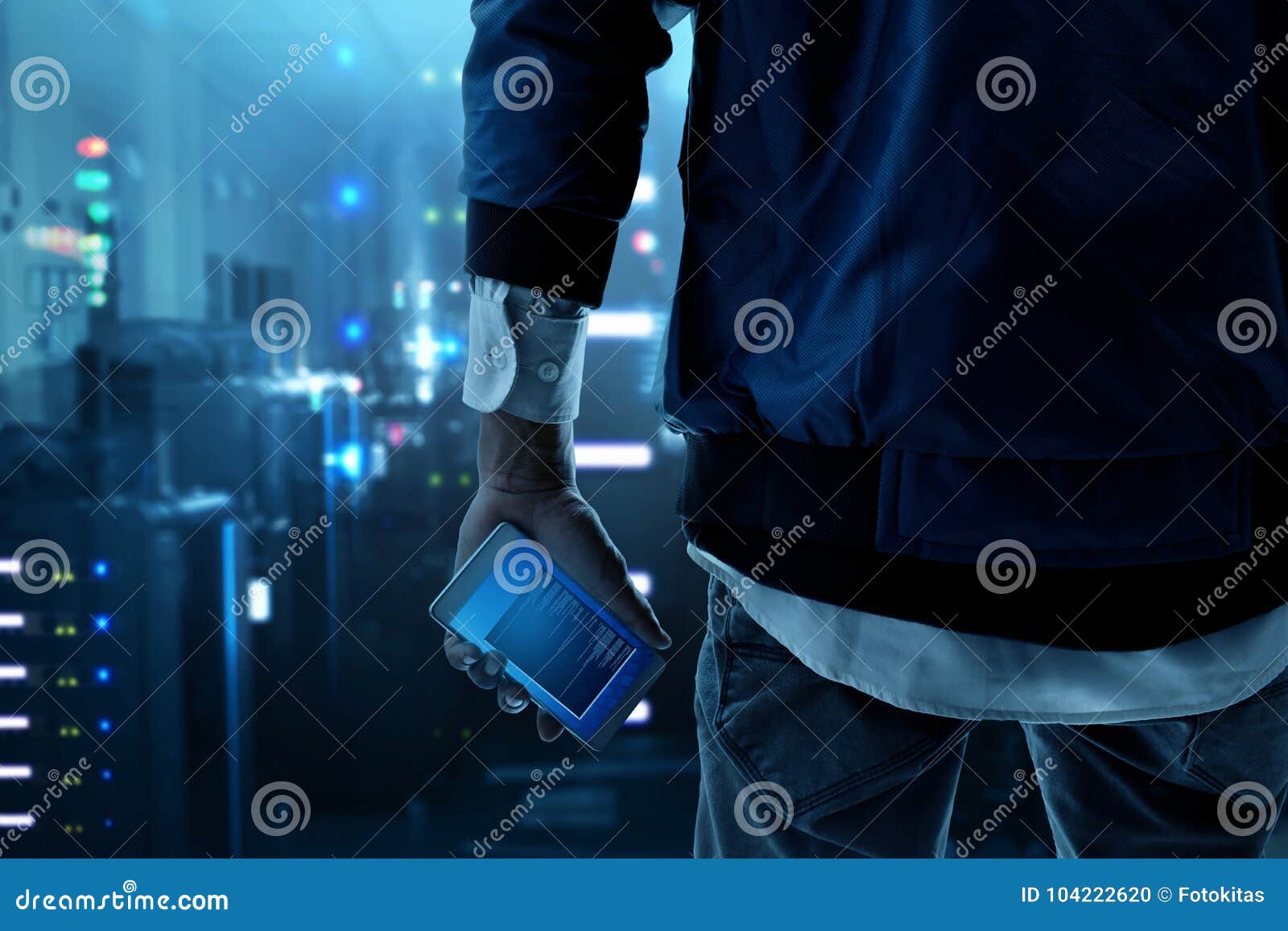 Anonymous Hacker Holding Mobile Phone Stock Photo - Image of internet ...