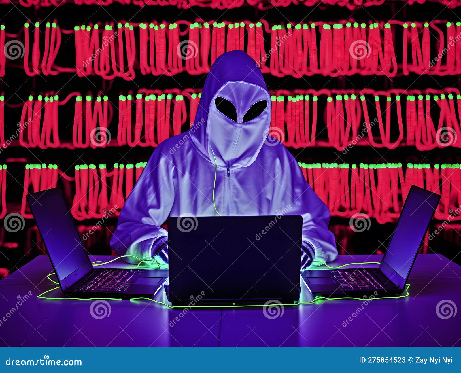 Anonymous Hacker With Hoodie Concept Of Hacking Cybersecurity
