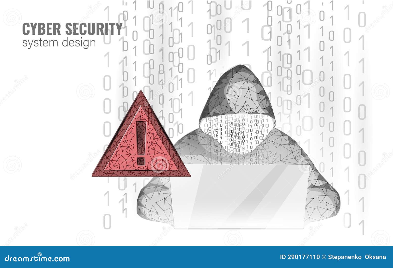 Anonymous Hacker at the Laptop Computer Internet Security. Cyber Attack ...