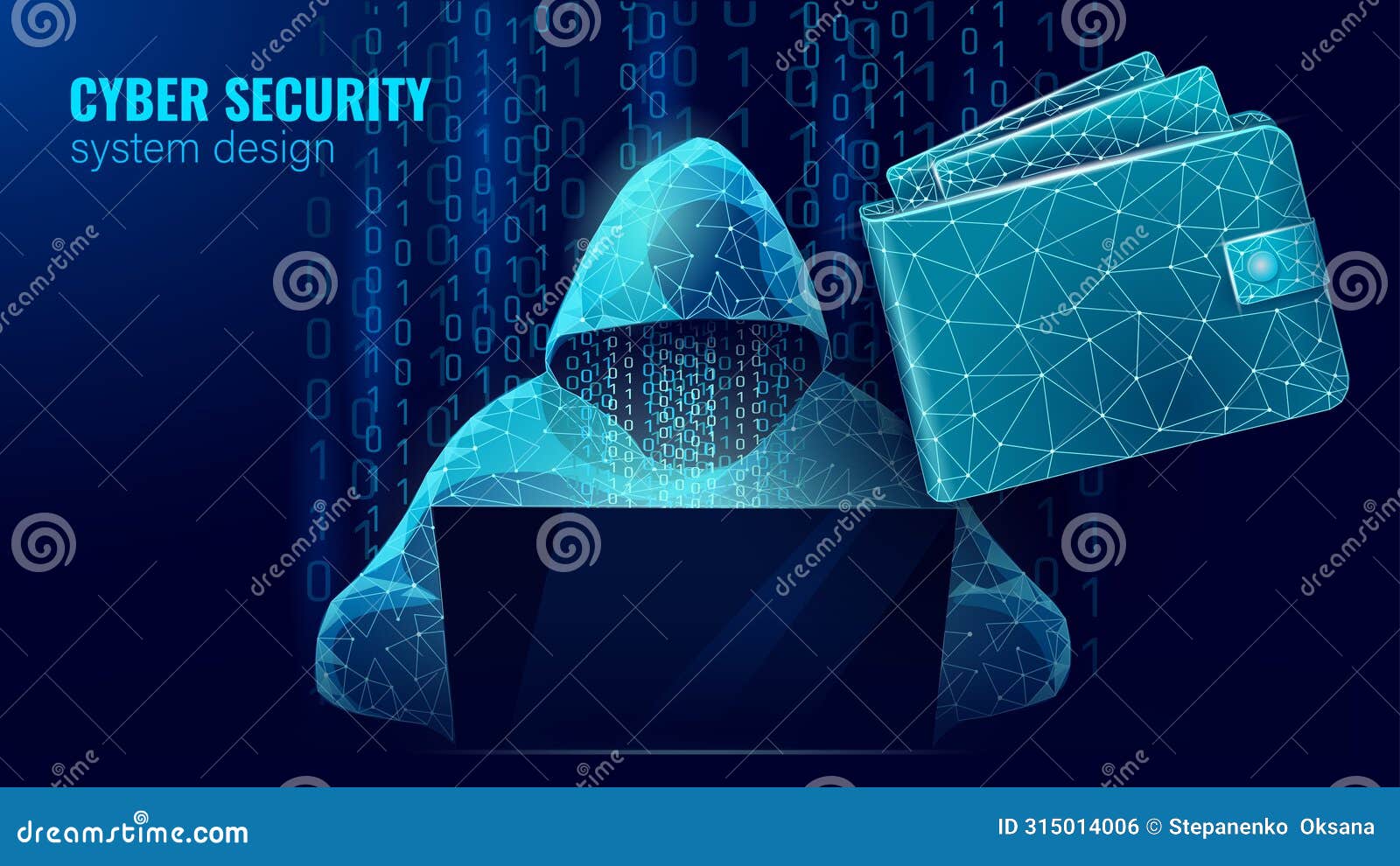 Anonymous Hacker at the Laptop Computer Internet Security. Cyber Attack ...