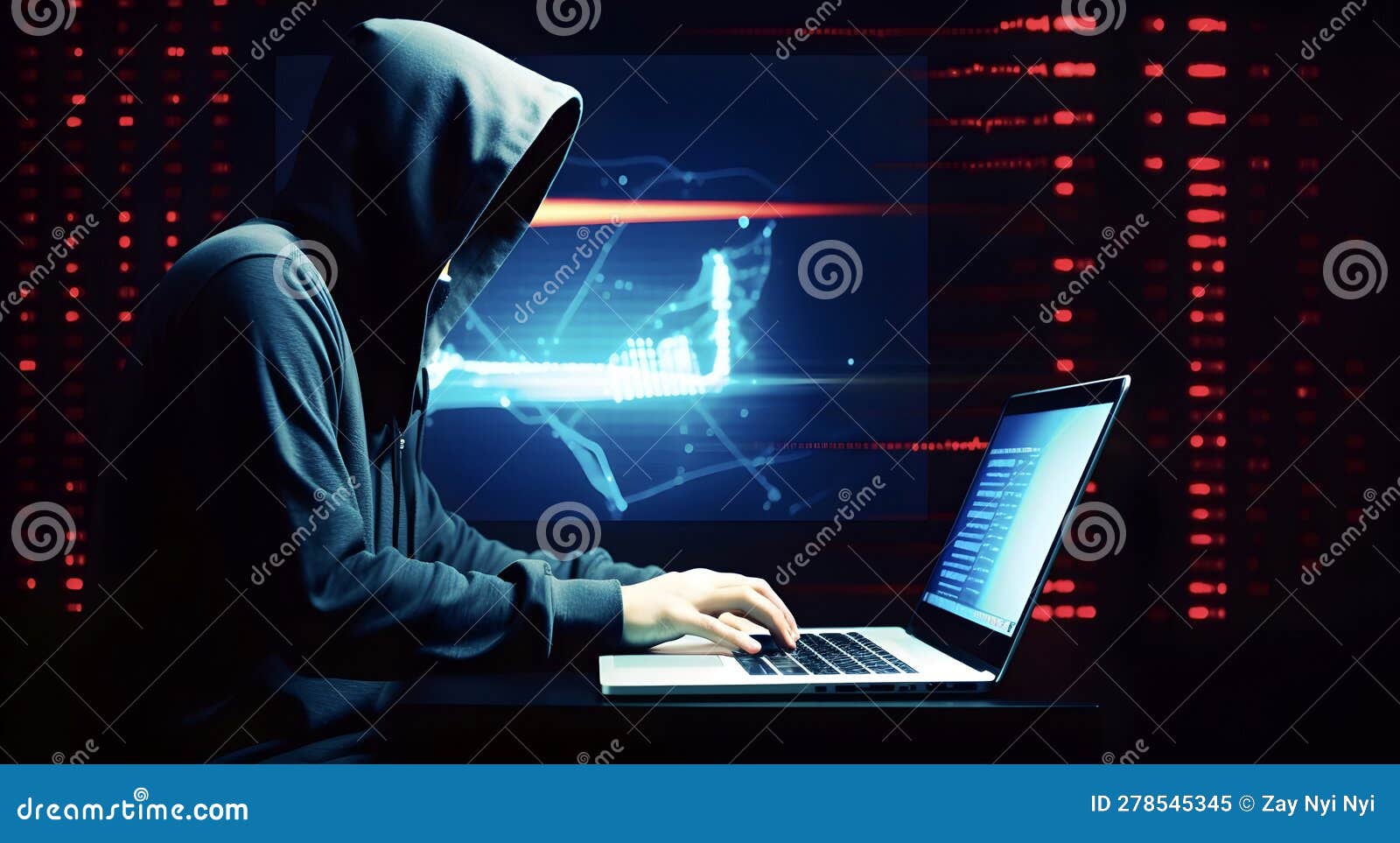 Anonymous Hacker with Laptop. Concept of Dark Web, Hacking ...