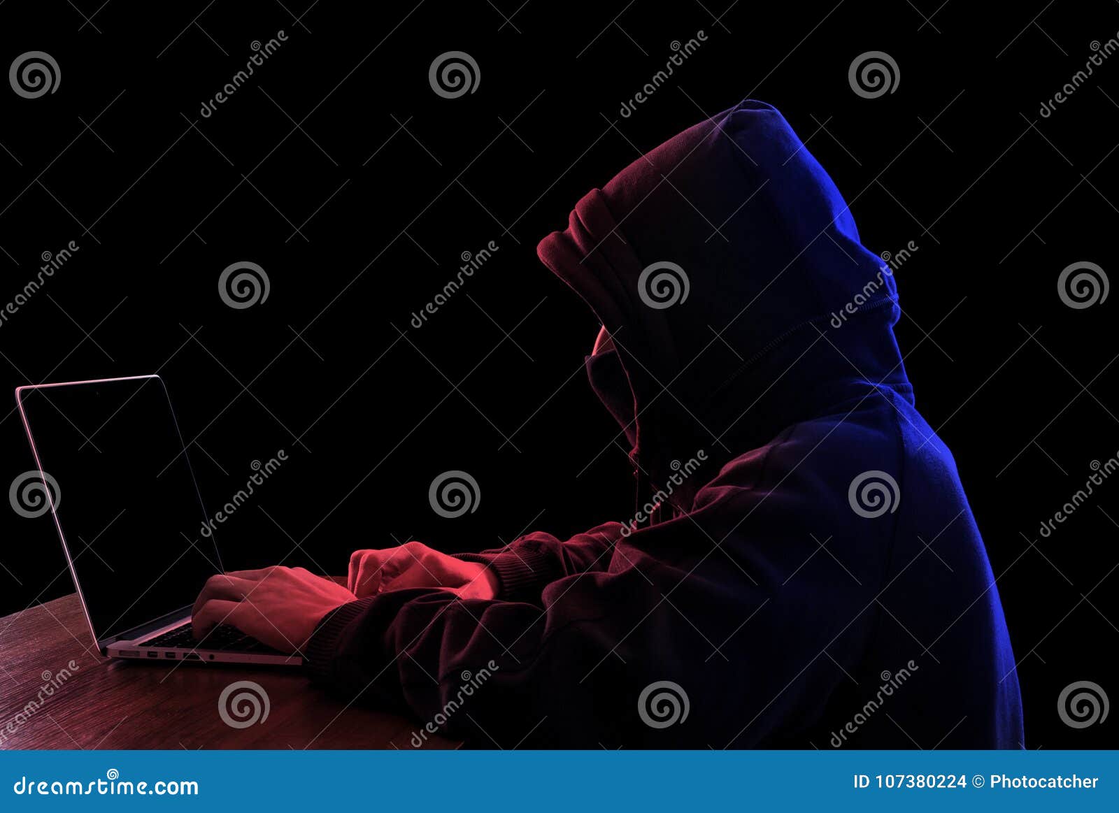 Anonymous Hacker in the Dark Stock Photo - Image of privacy, internet ...