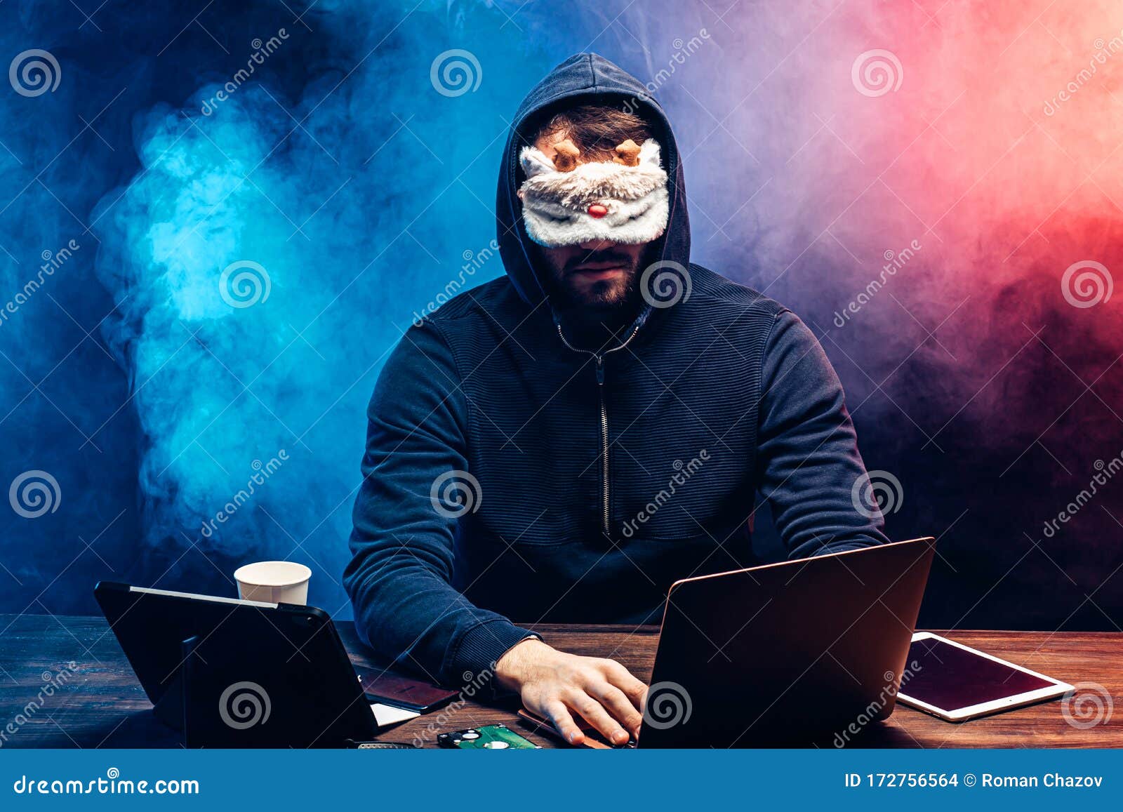 Anonymous Hacker Male Commit a Crime Stock Photo - Image of modern ...