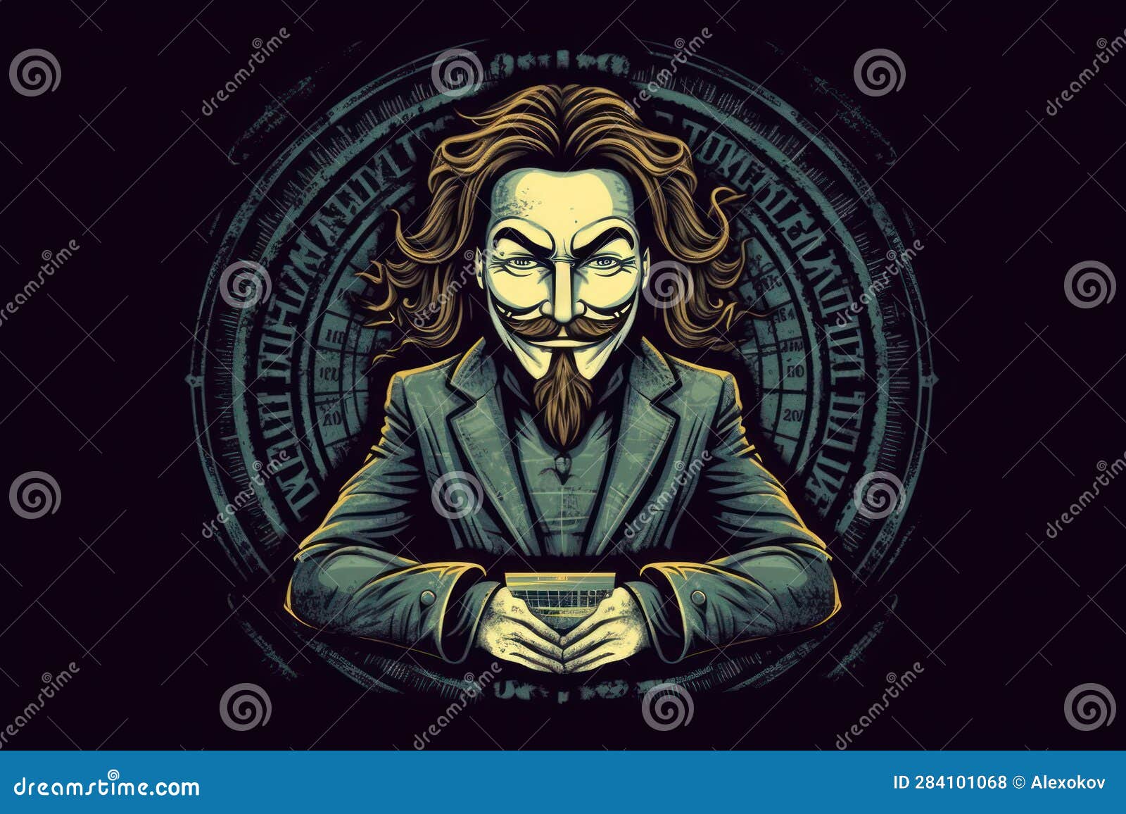 Anonymous Hacker Portrait: Cybersecurity and Cybercrime Concept Stock ...
