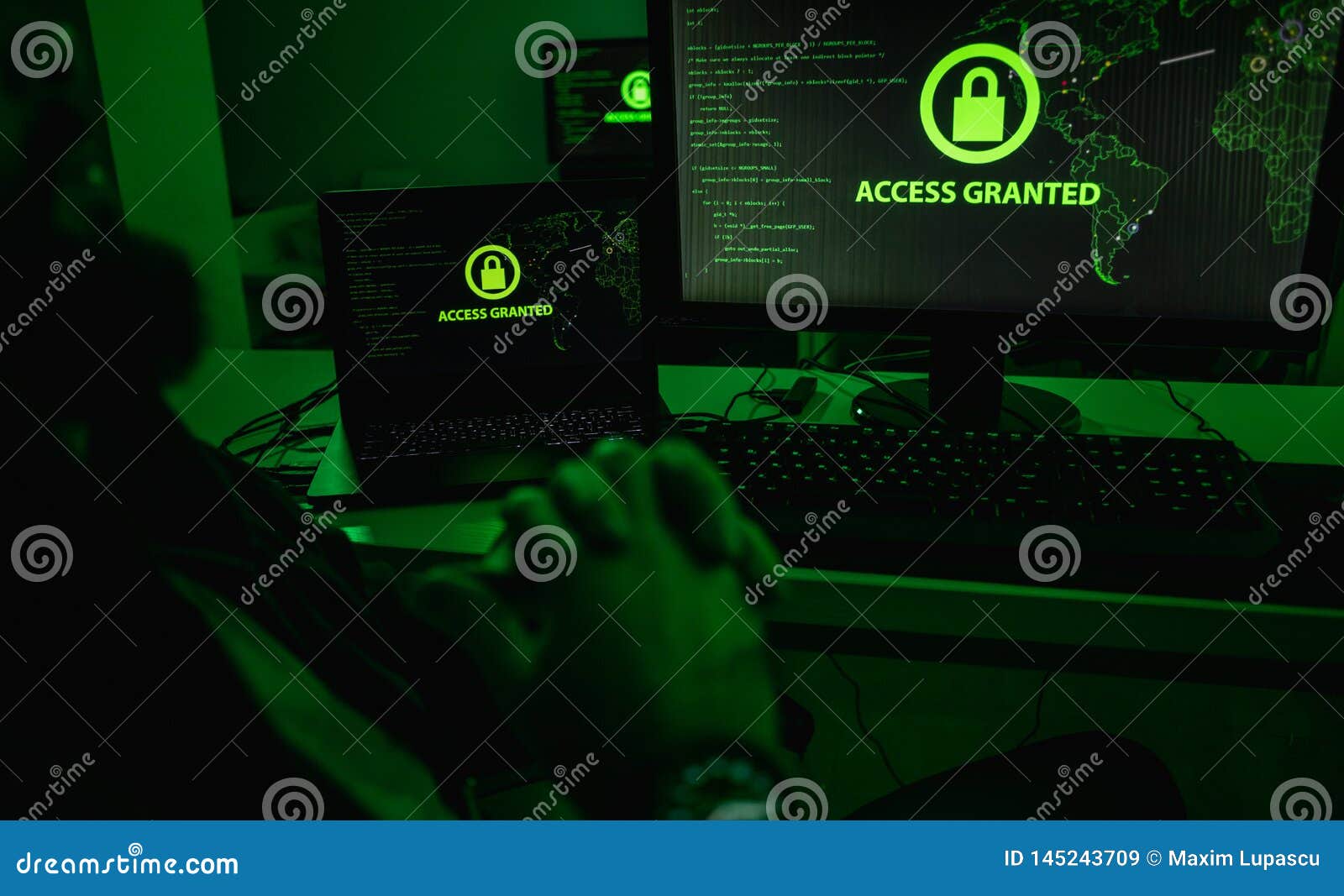 Anonymous Hacker Resting after Attack Stock Image - Image of light ...
