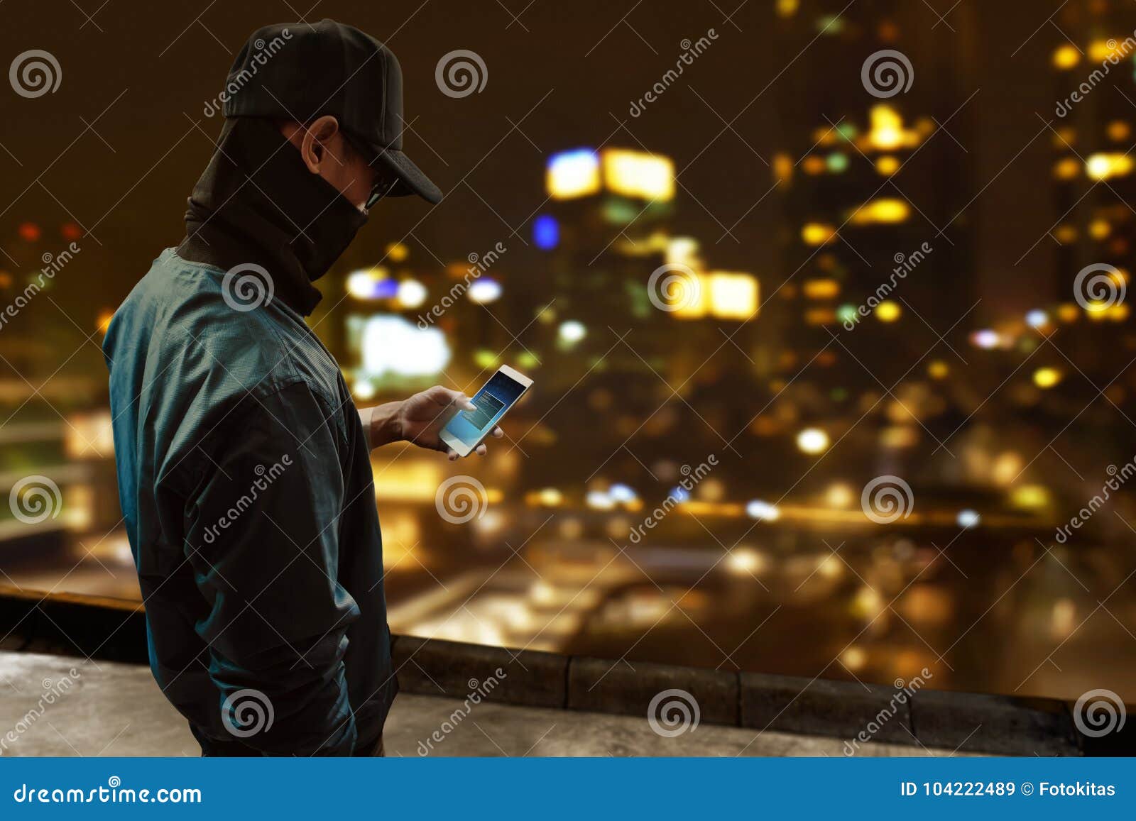 Anonymous Hacker Using Mobile Phone Stock Image - Image of hack, people ...
