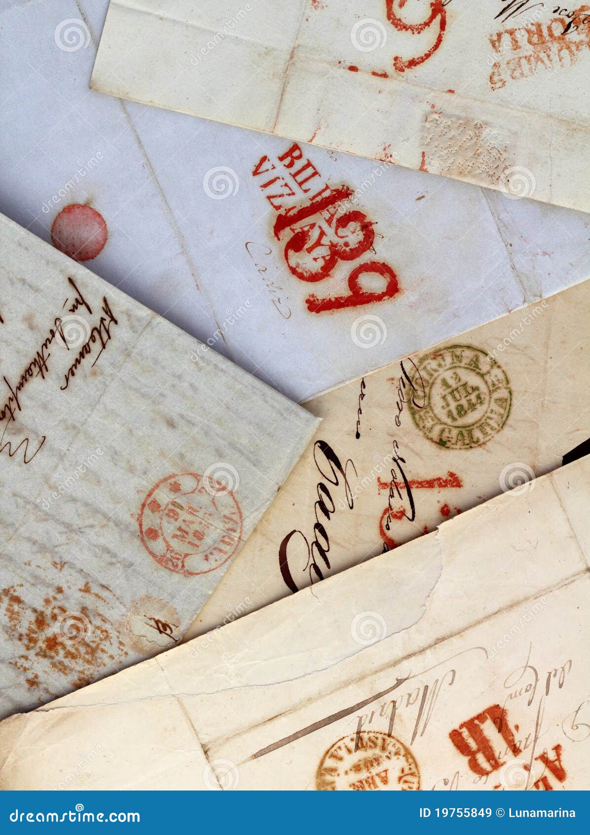 Anonymous Handwritten Real Old Letters from Spain Stock Image - Image ...