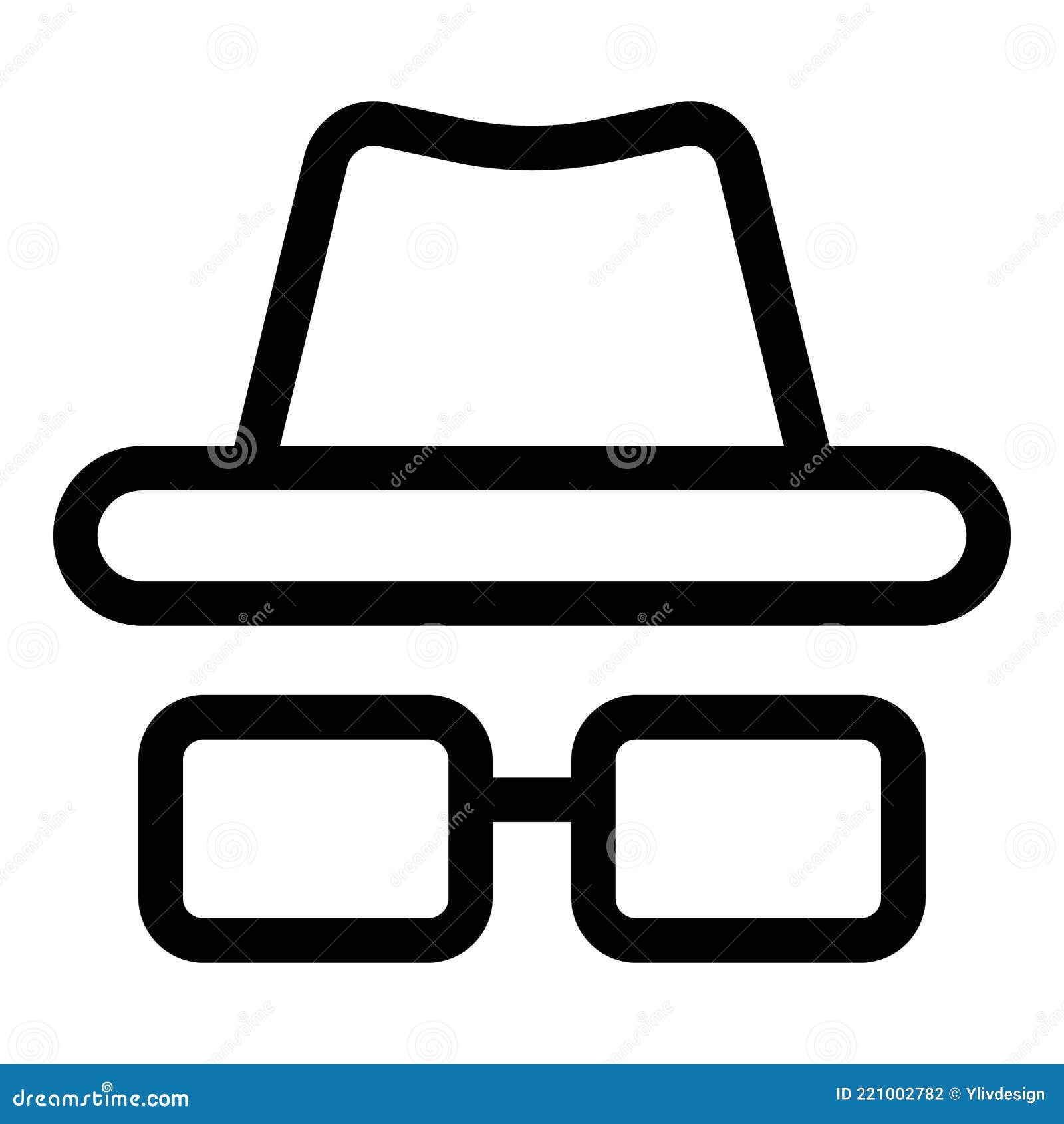 Anonymous Hidden Folder Icon Flat Vector. Data Undercover Stock Image ...