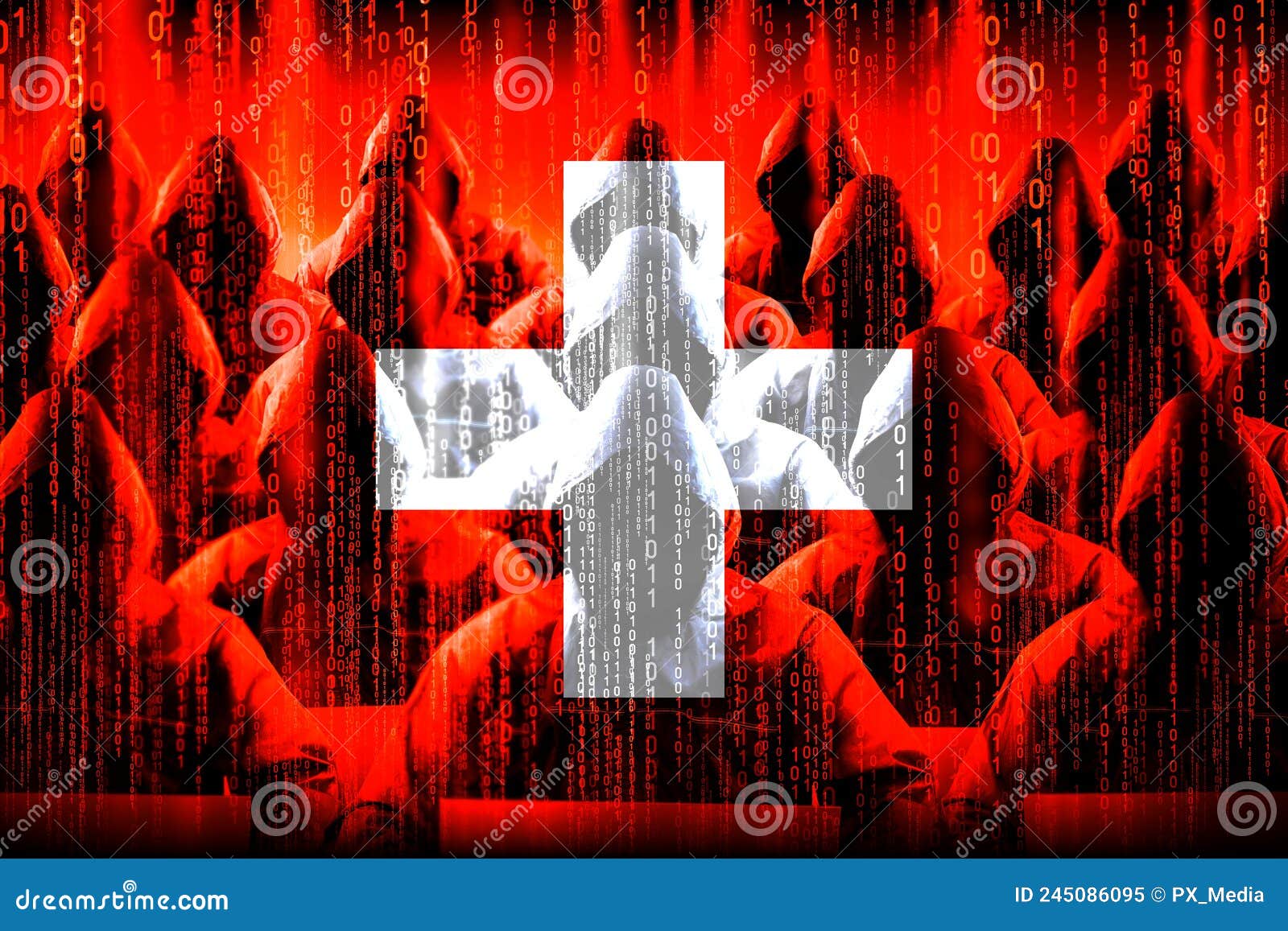 Anonymous Hooded Hackers, Flag of Switzerland, Binary Code - Cyber ... Anonymous Hooded Hackers, Flag of Switzerland, Binary Code - Cyber ...