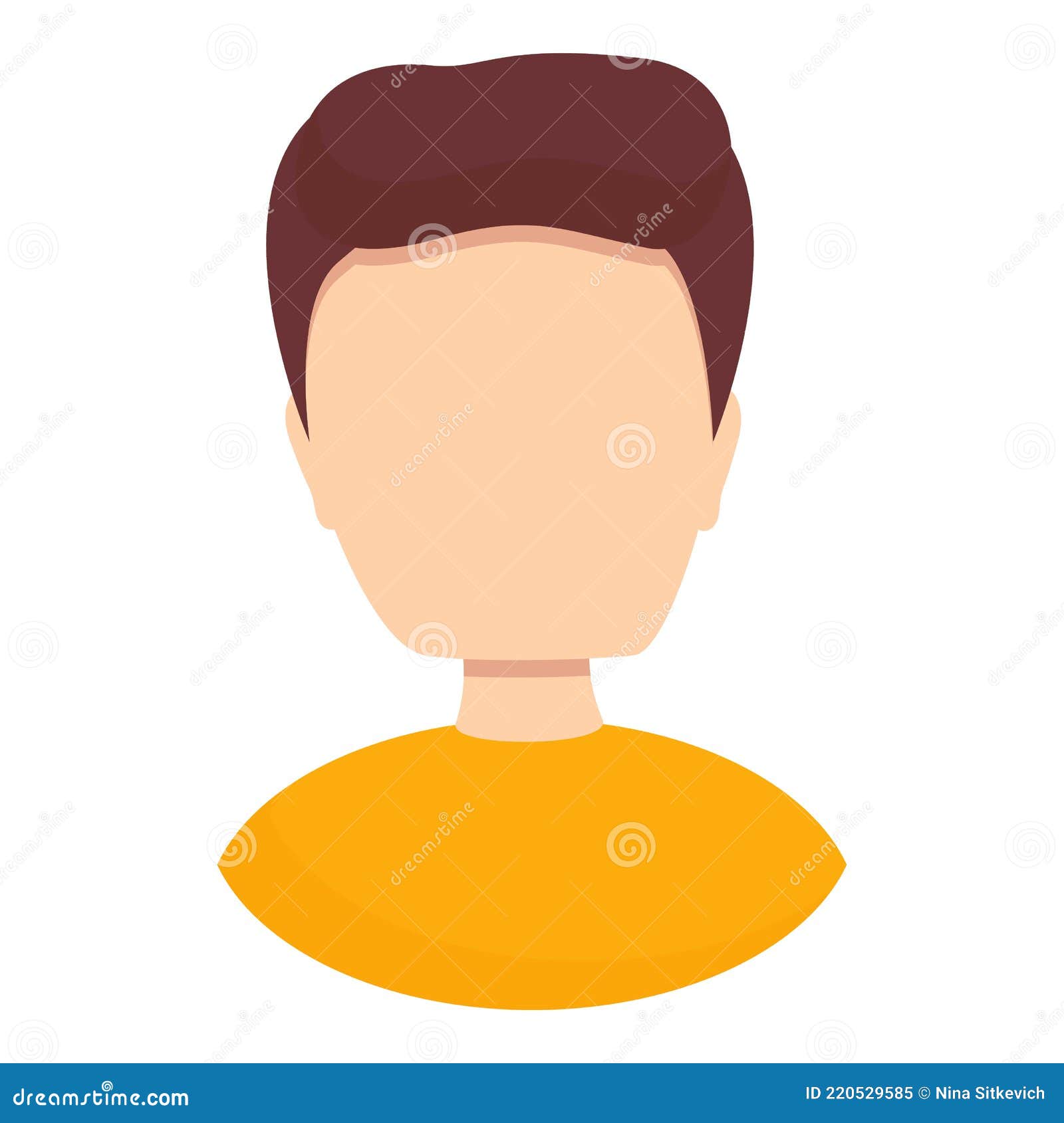 Anonymous Human Icon, Cartoon Style Stock Vector - Illustration of ...