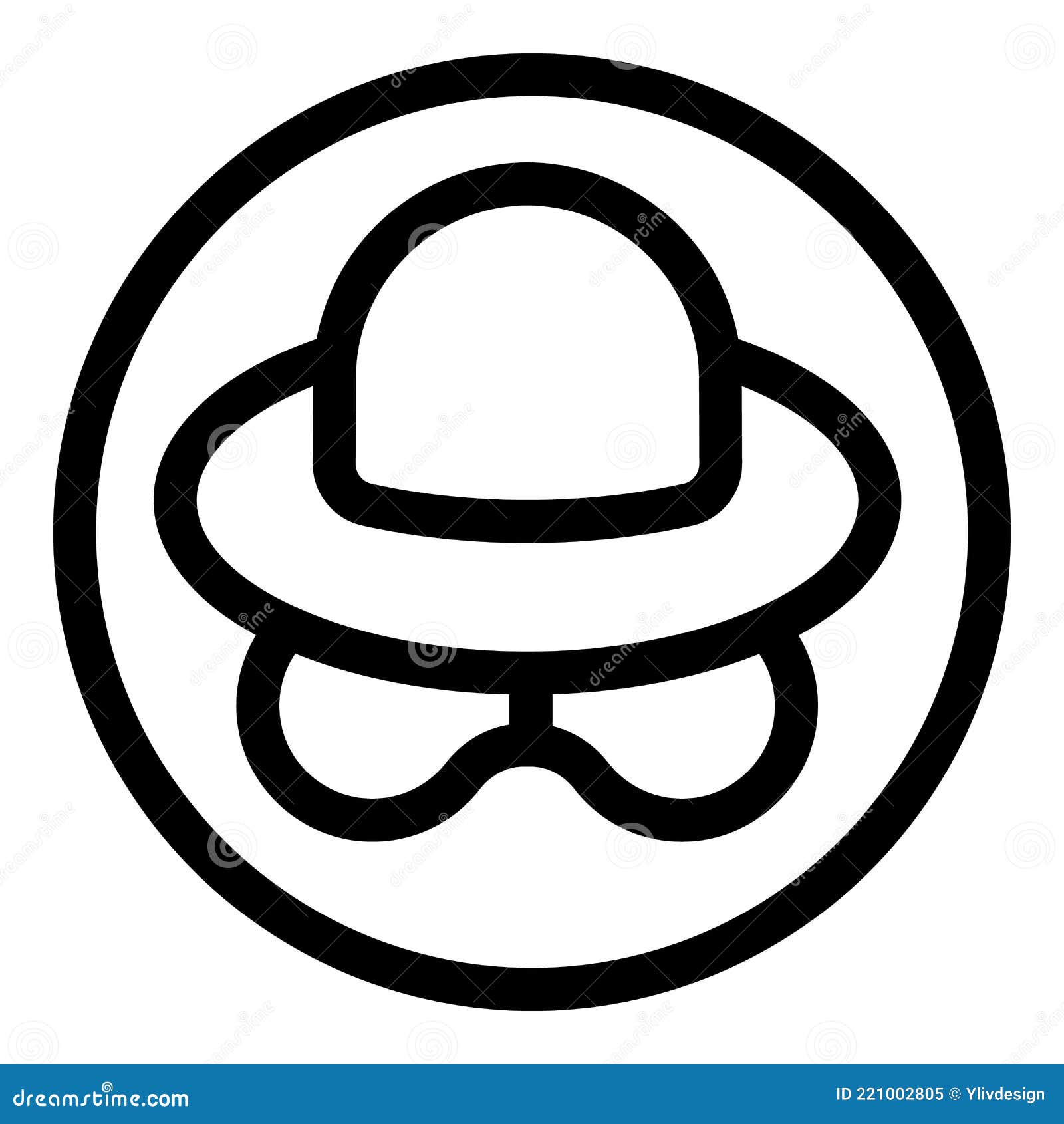 Anonymous Incognito Icon, Outline Style Stock Vector - Illustration of ...