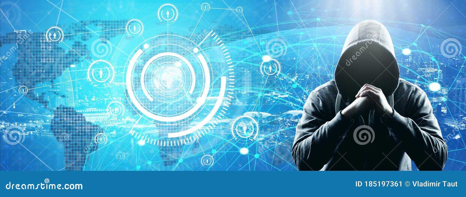 Anonymous Internet Hacker in Front of Computer. Web Crime Concept Stock ...