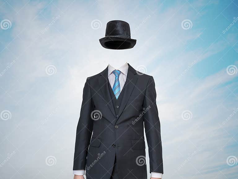 Anonymous or Invisible Man in Suit Stock Photo - Image of hidden ...