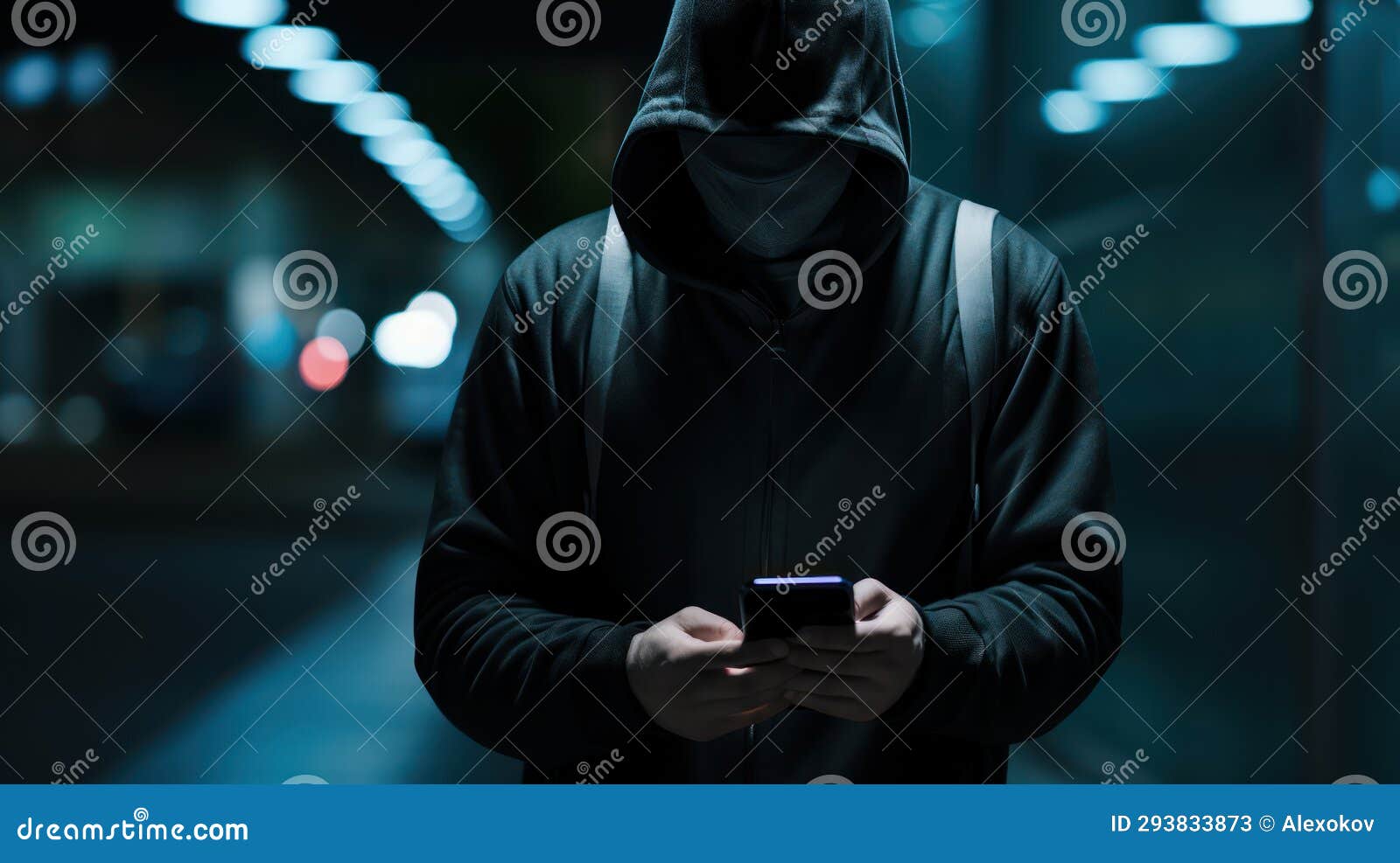 Anonymous Male Checking Tracking Data on Smartphone AI Generated Stock ...