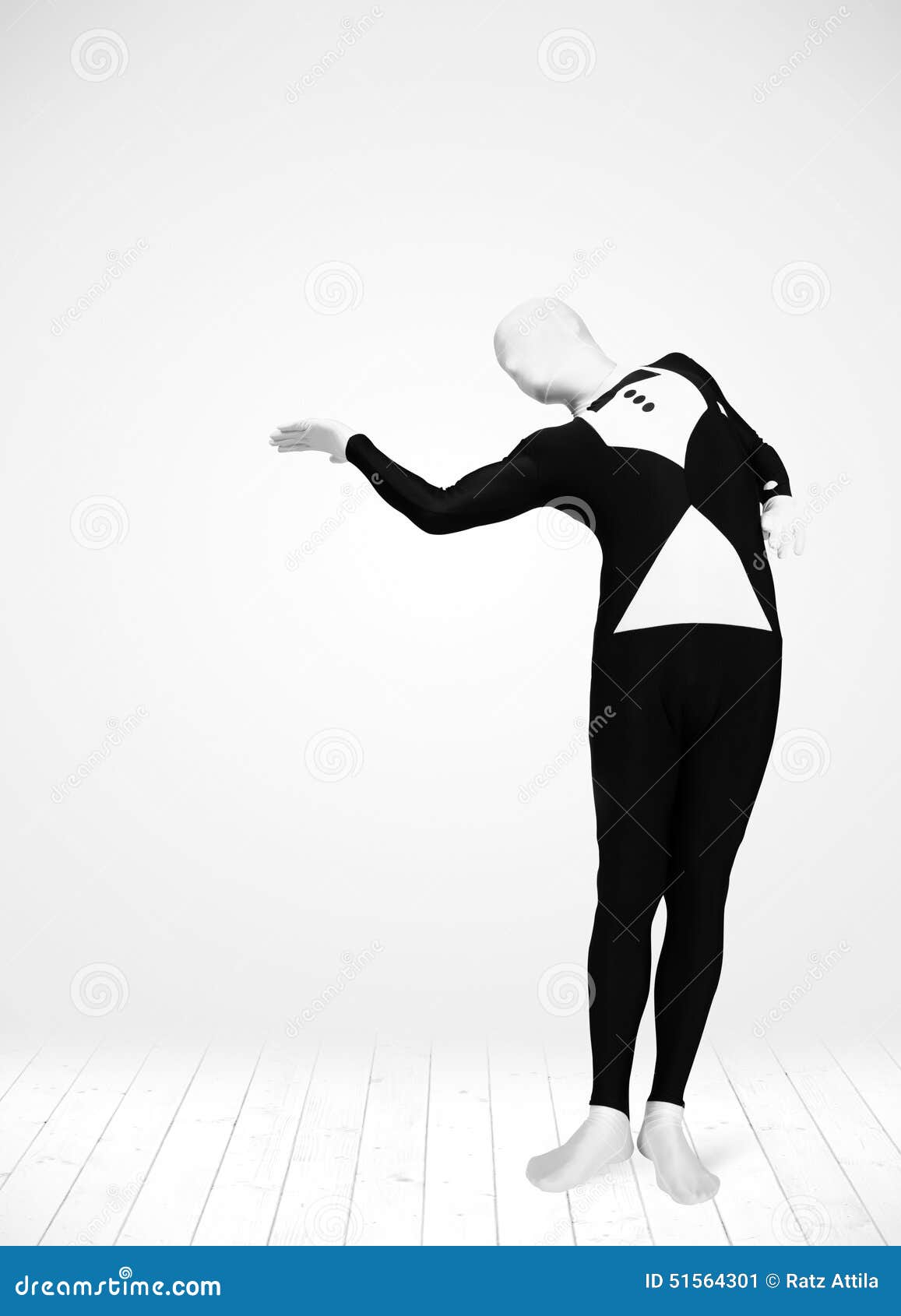 Anonymous Man Presenting Your Product Stock Illustration - Illustration ...