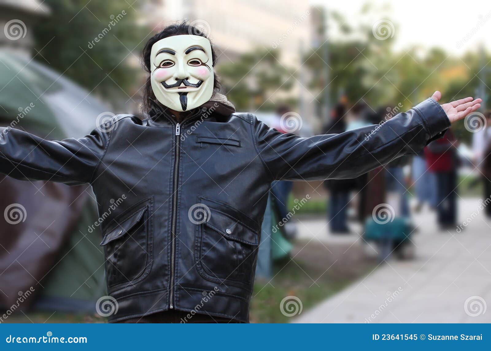 Anonymous Mask on Occupy DC Protester Editorial Image - Image of ...