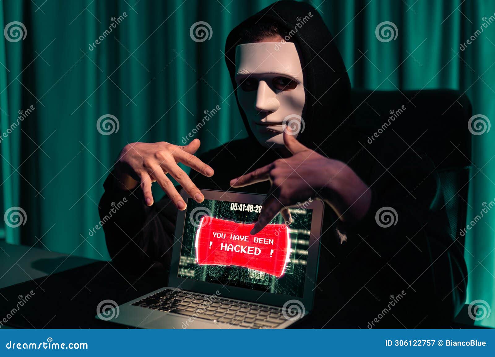Anonymous Mask Successful Making Password Encryption Hack on Laptop ...