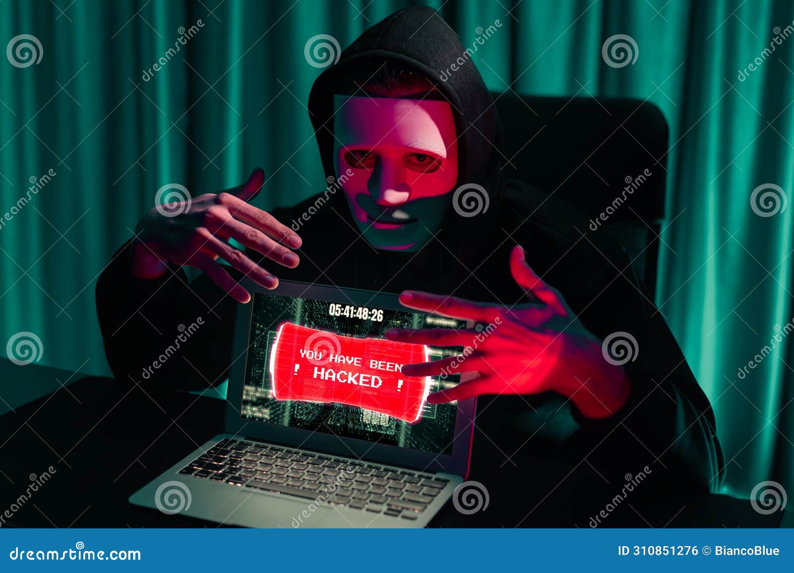 Anonymous Mask Successful Making Password Encryption Hack on Laptop ...