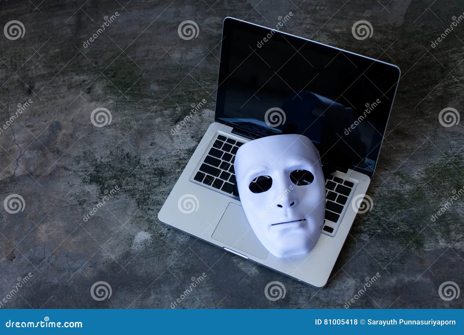 Anonymous Mask To Hide Identity on Computer Laptop - Internet Criminal ...